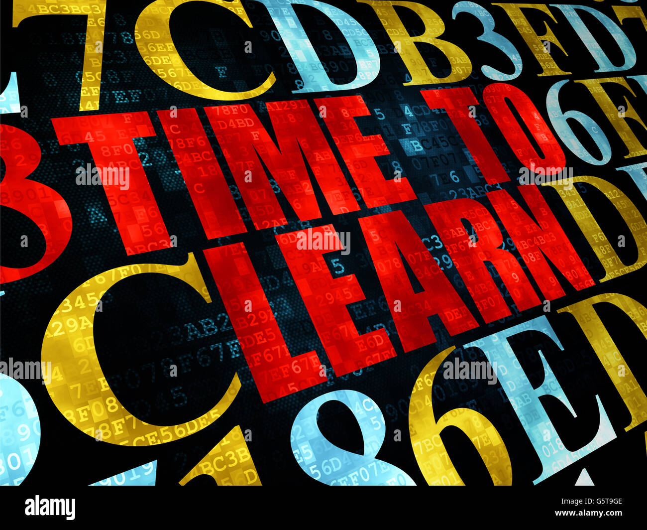 Timeline concept: Time to Learn on Digital background Stock Photo - Alamy