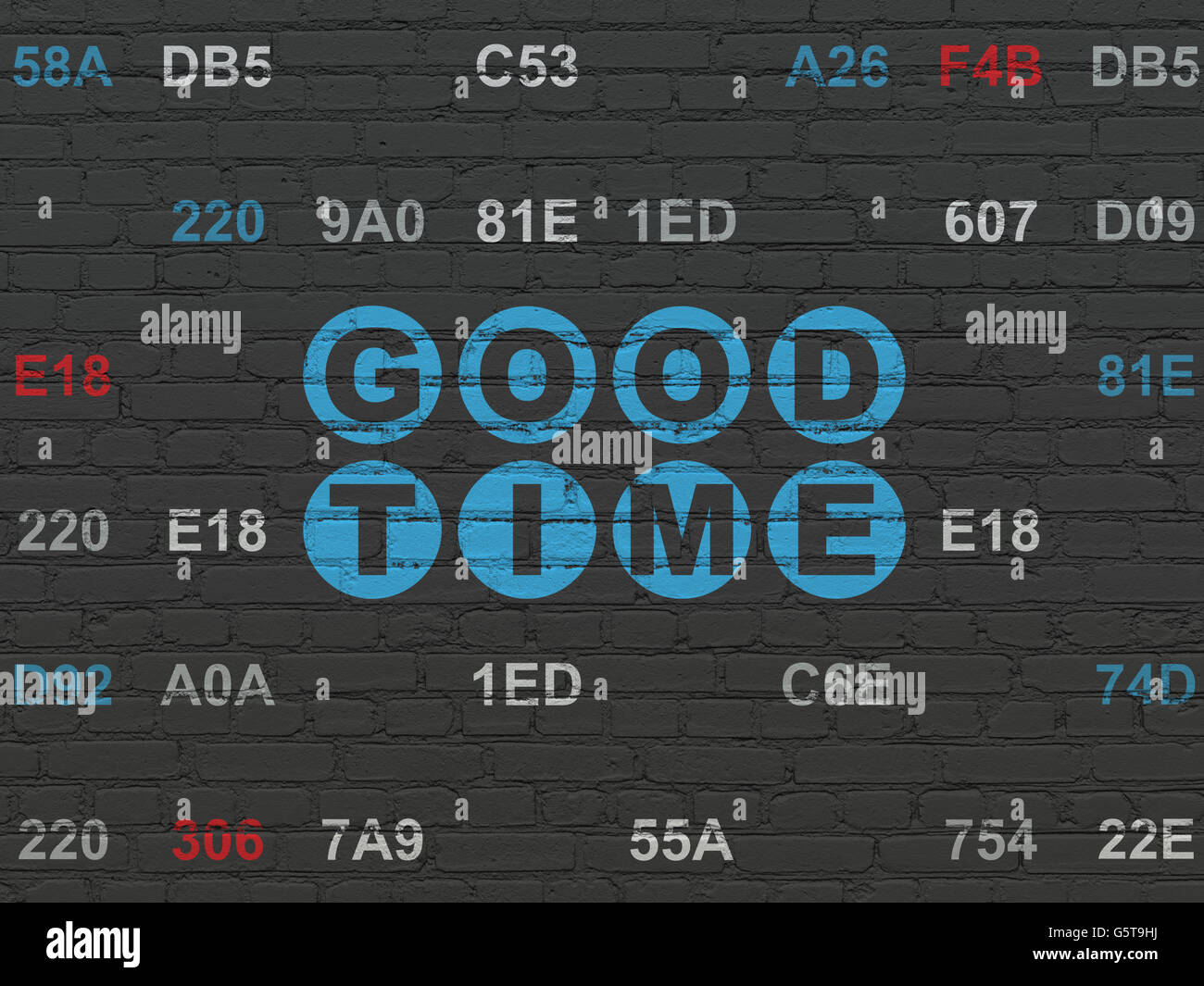 Timeline concept: Good Time on wall background Stock Photo - Alamy
