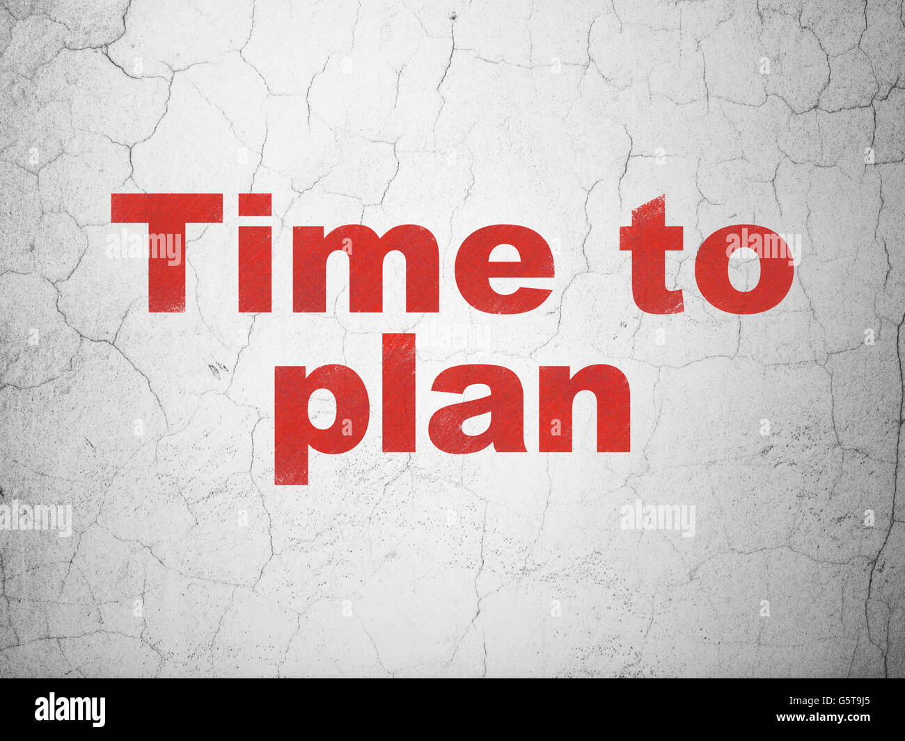 Timeline concept: Time to Plan on wall background Stock Photo - Alamy
