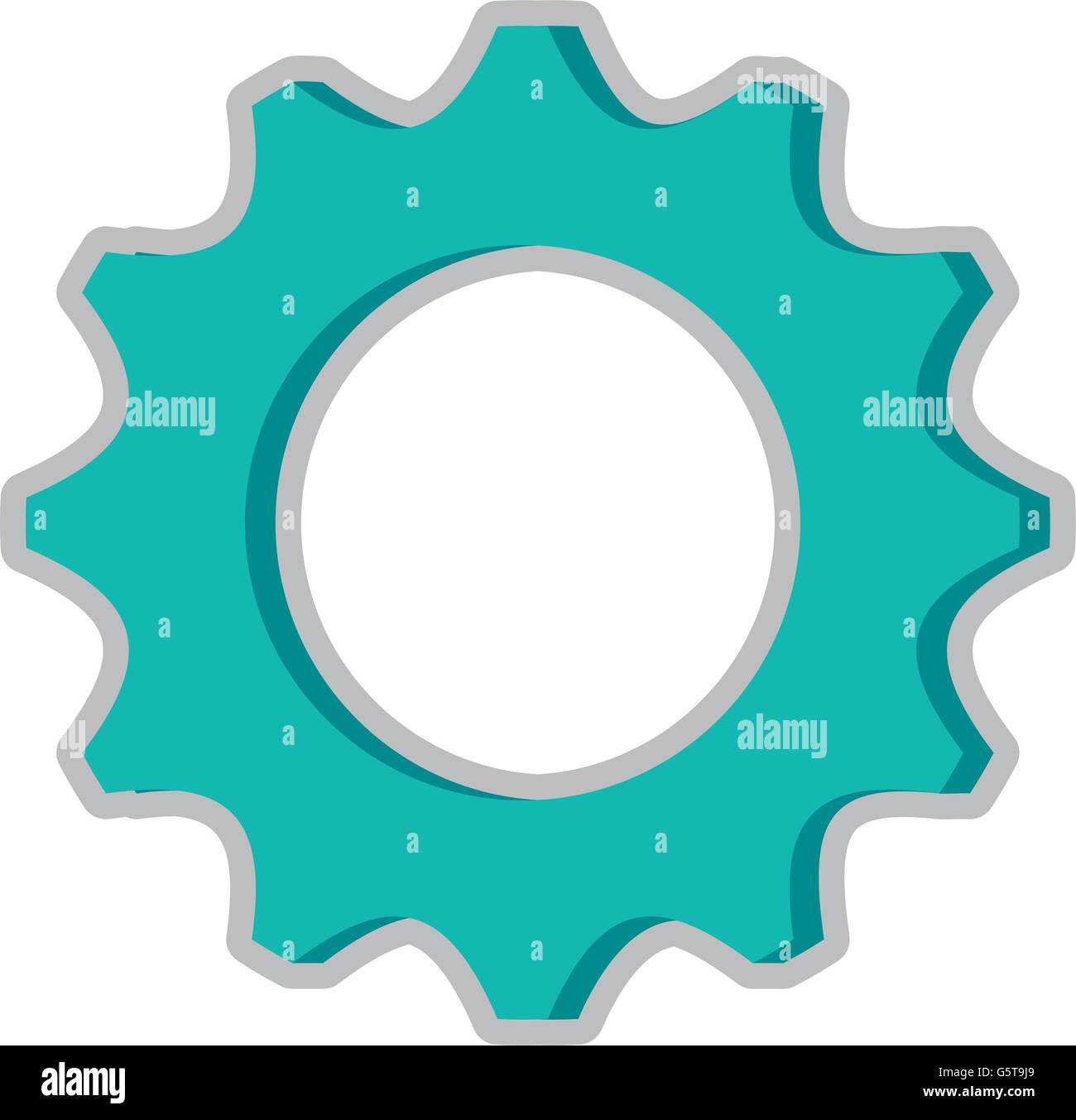blue gear icon Stock Vector Image & Art - Alamy