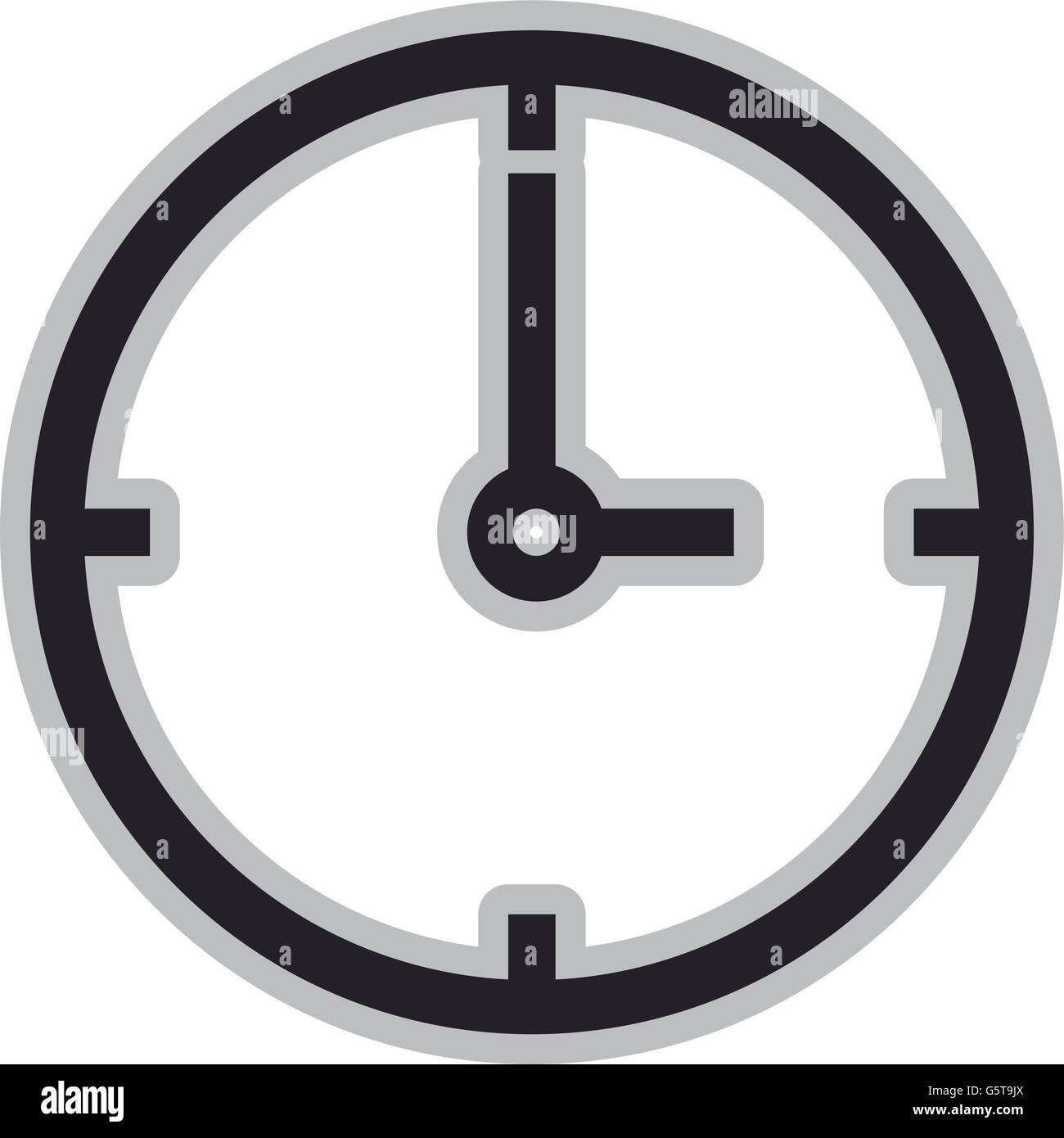 minimalistic clock icon Stock Vector Image & Art - Alamy