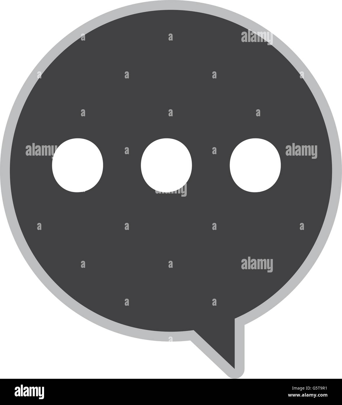 conversation bubble with dots Stock Vector Image & Art - Alamy
