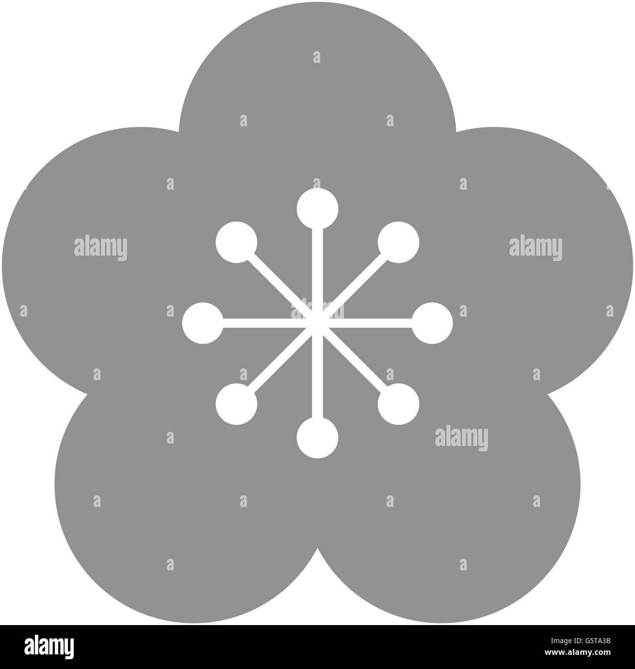 grey flower icon Stock Vector Image & Art - Alamy