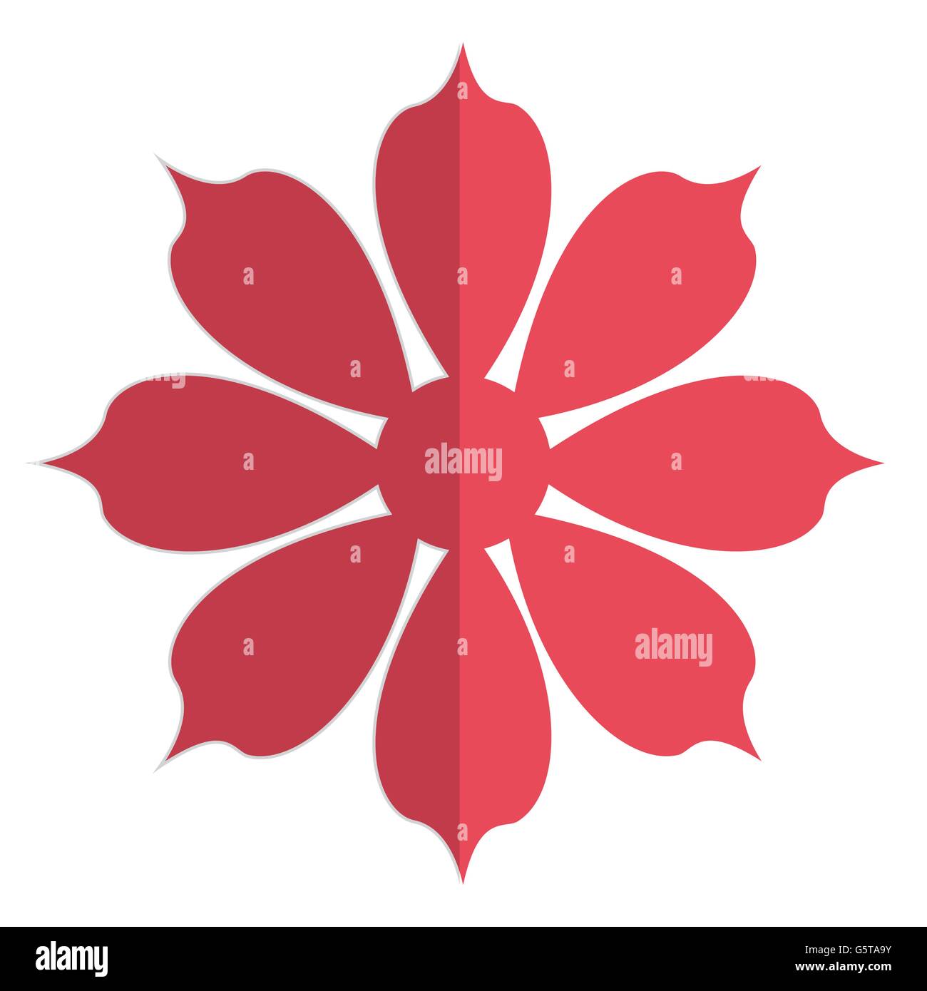 red flower icon Stock Vector Image & Art - Alamy