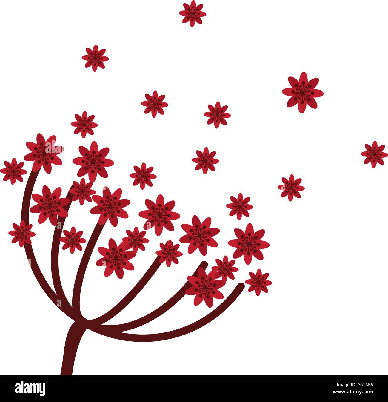 red flowers icon Stock Vector Image & Art - Alamy