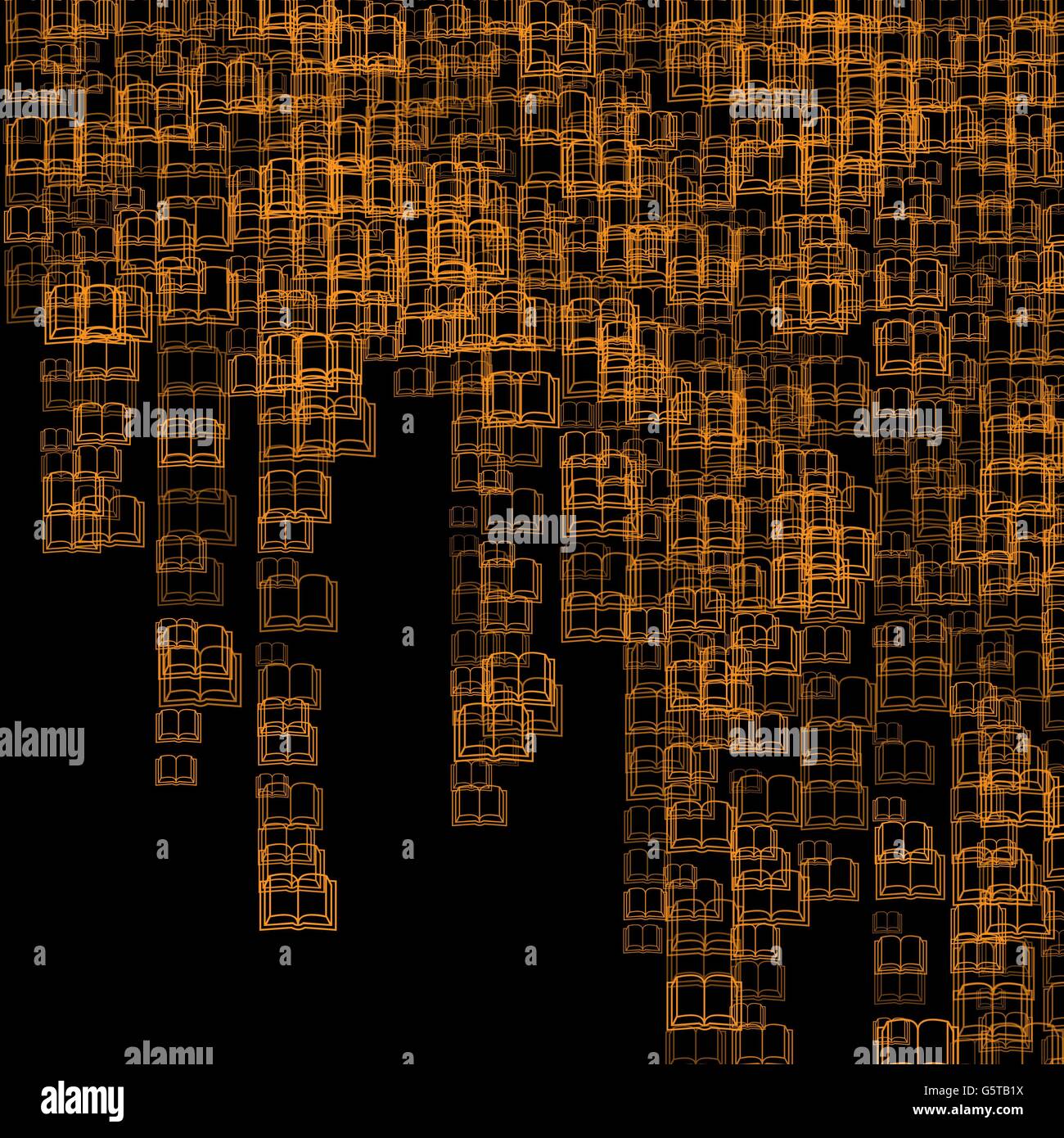 Computer generated green Random open book background Stock Photo - Alamy