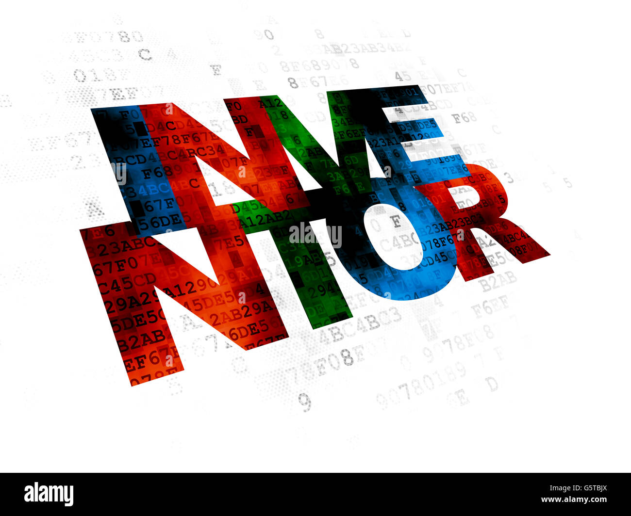 Science concept: Inventor on Digital background Stock Photo - Alamy