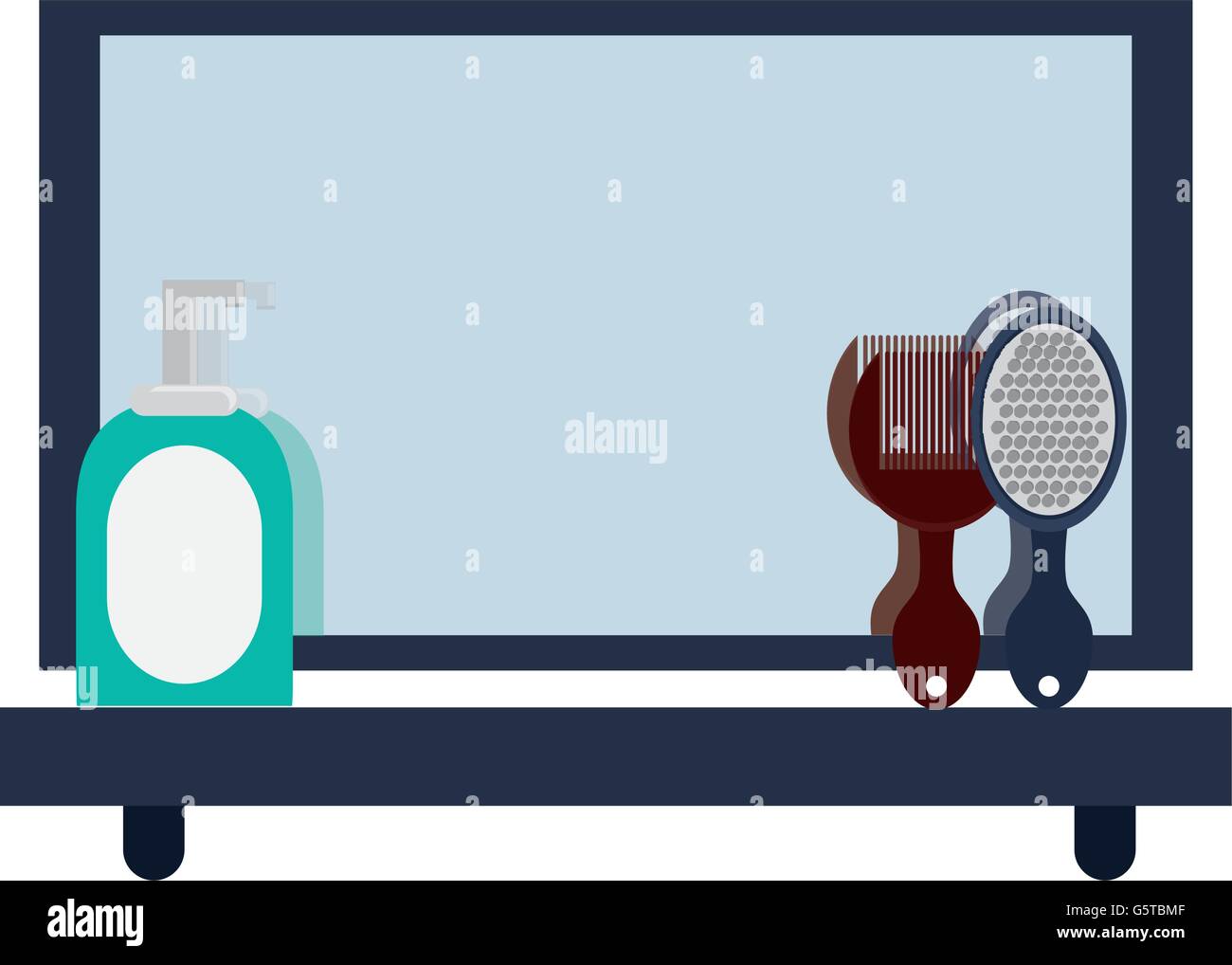 simple bathroom mirror Stock Vector Image & Art - Alamy