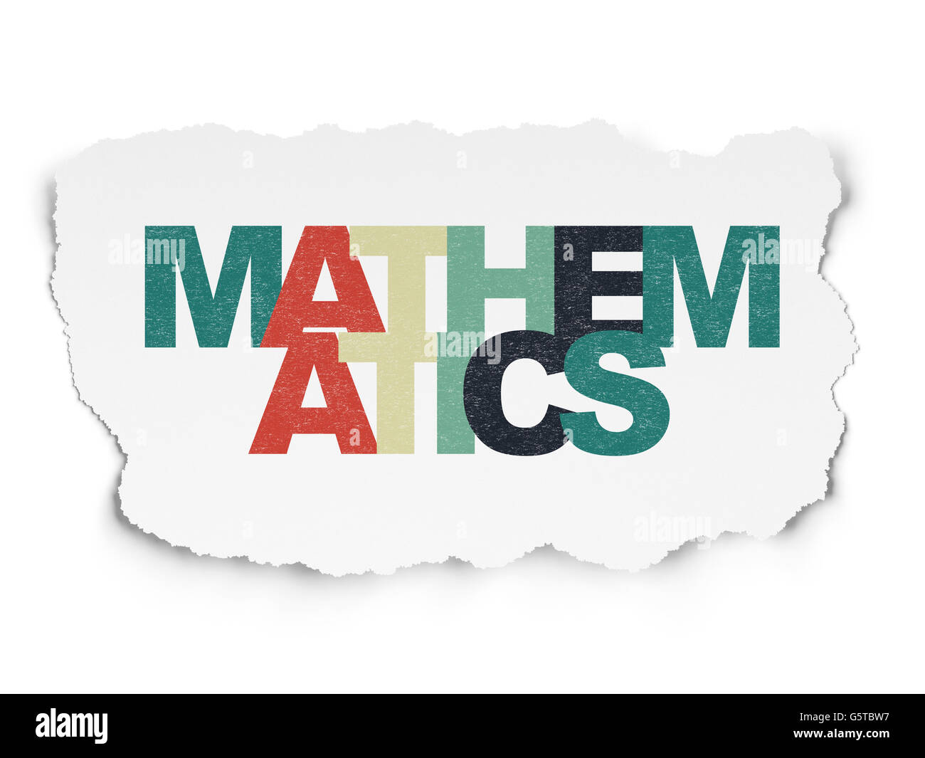 Education concept: Mathematics on Torn Paper background Stock Photo - Alamy