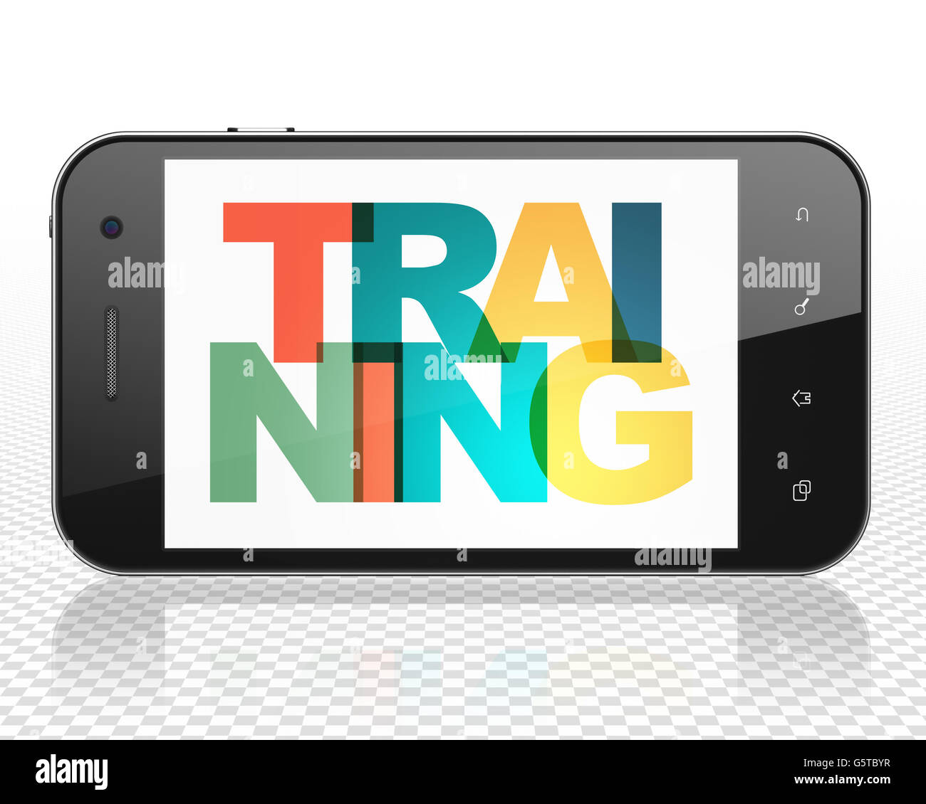 Studying concept: Smartphone with Training on display Stock Photo - Alamy
