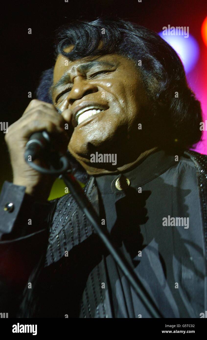 James Brown at the Ocean. American funk legend James Brown performing ...