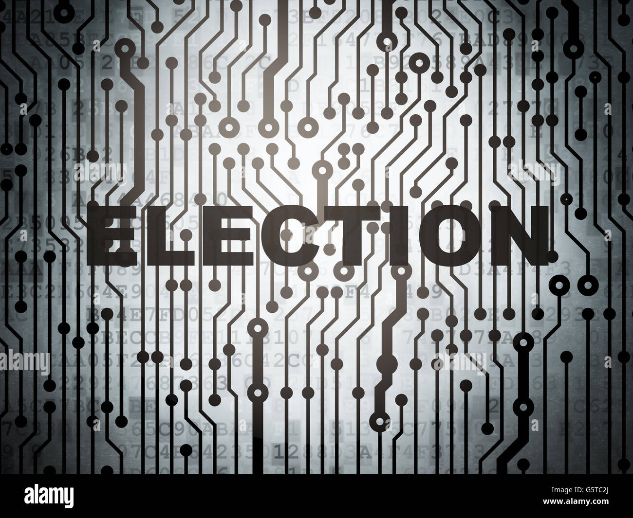 Politics concept: circuit board with Election Stock Photo - Alamy