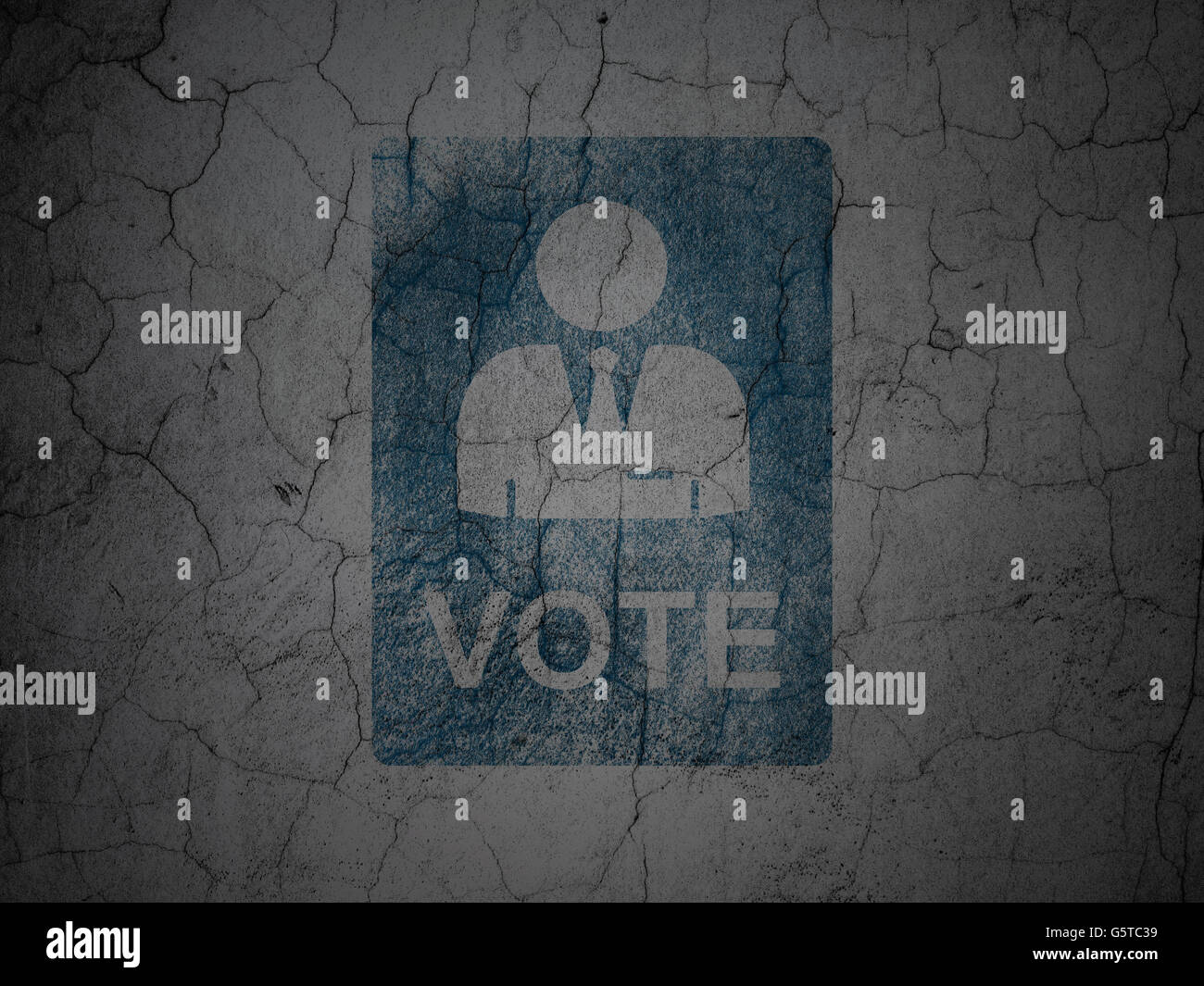 Politics concept: Ballot on grunge wall background Stock Photo - Alamy