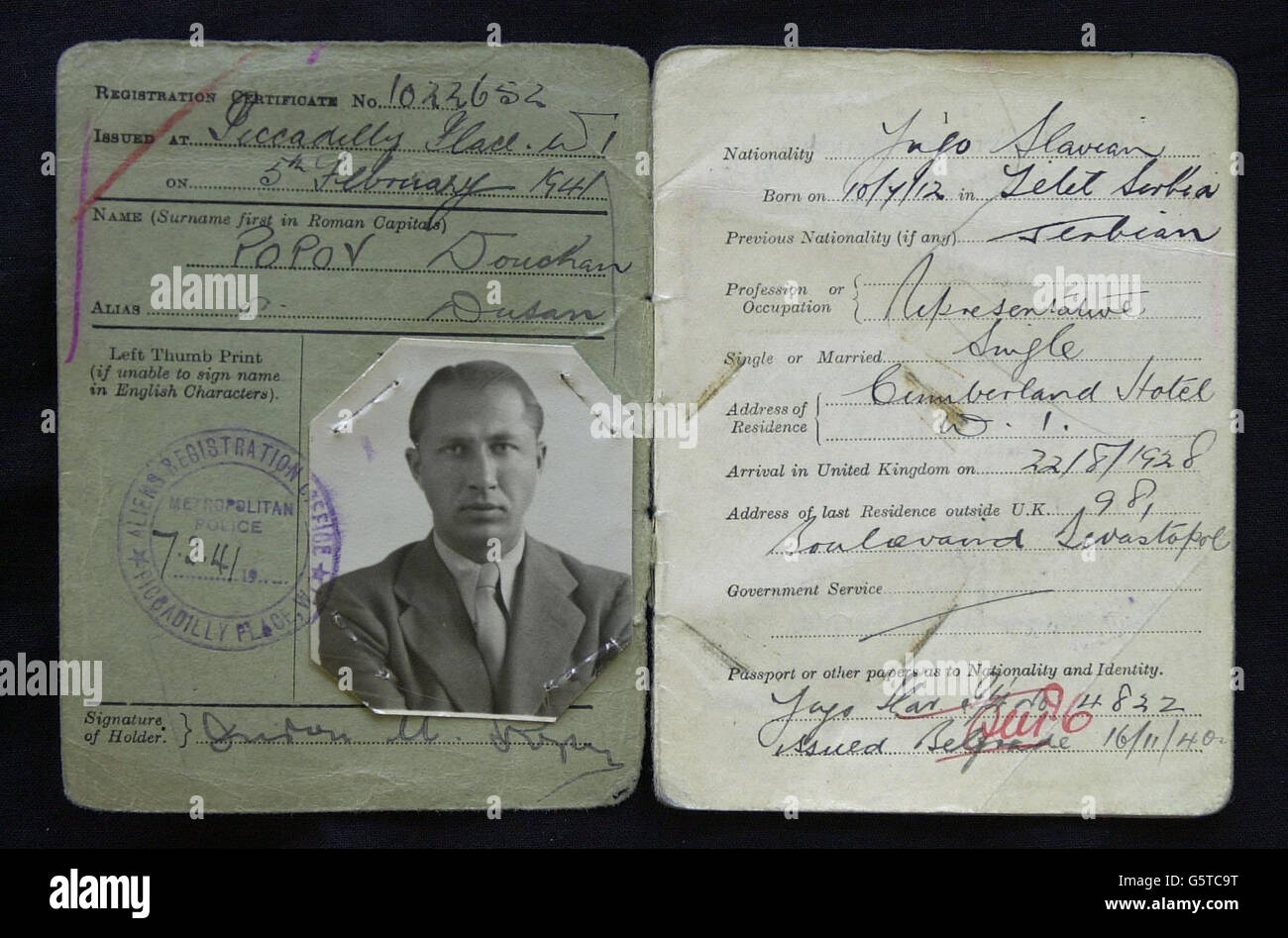 Documents released by Public Records Office Stock Photo - Alamy