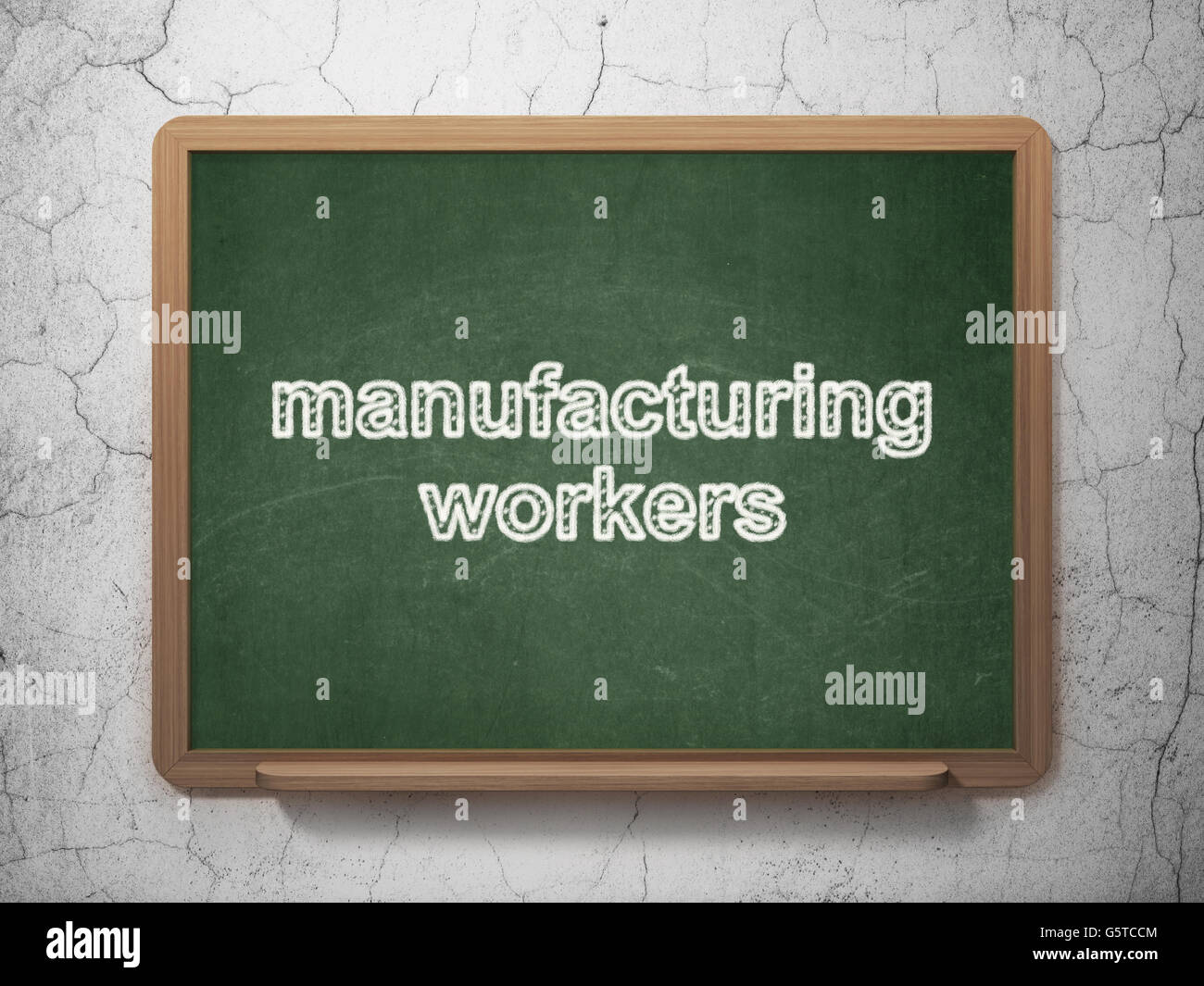 Industry concept: Manufacturing Workers on chalkboard background Stock ...