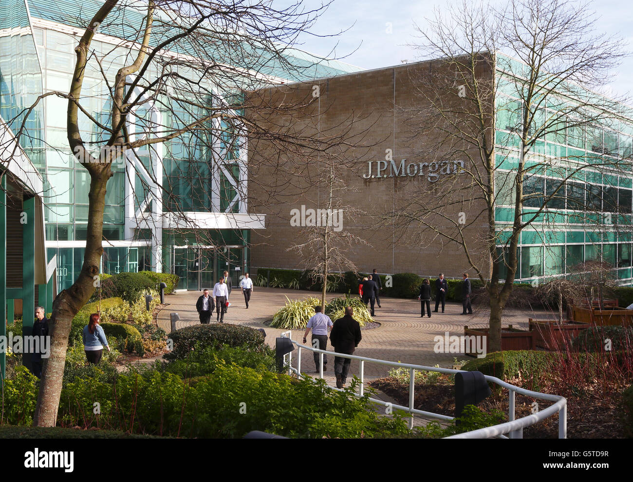 A general view of investment bank JP Morgan's campus in Bournemouth ...