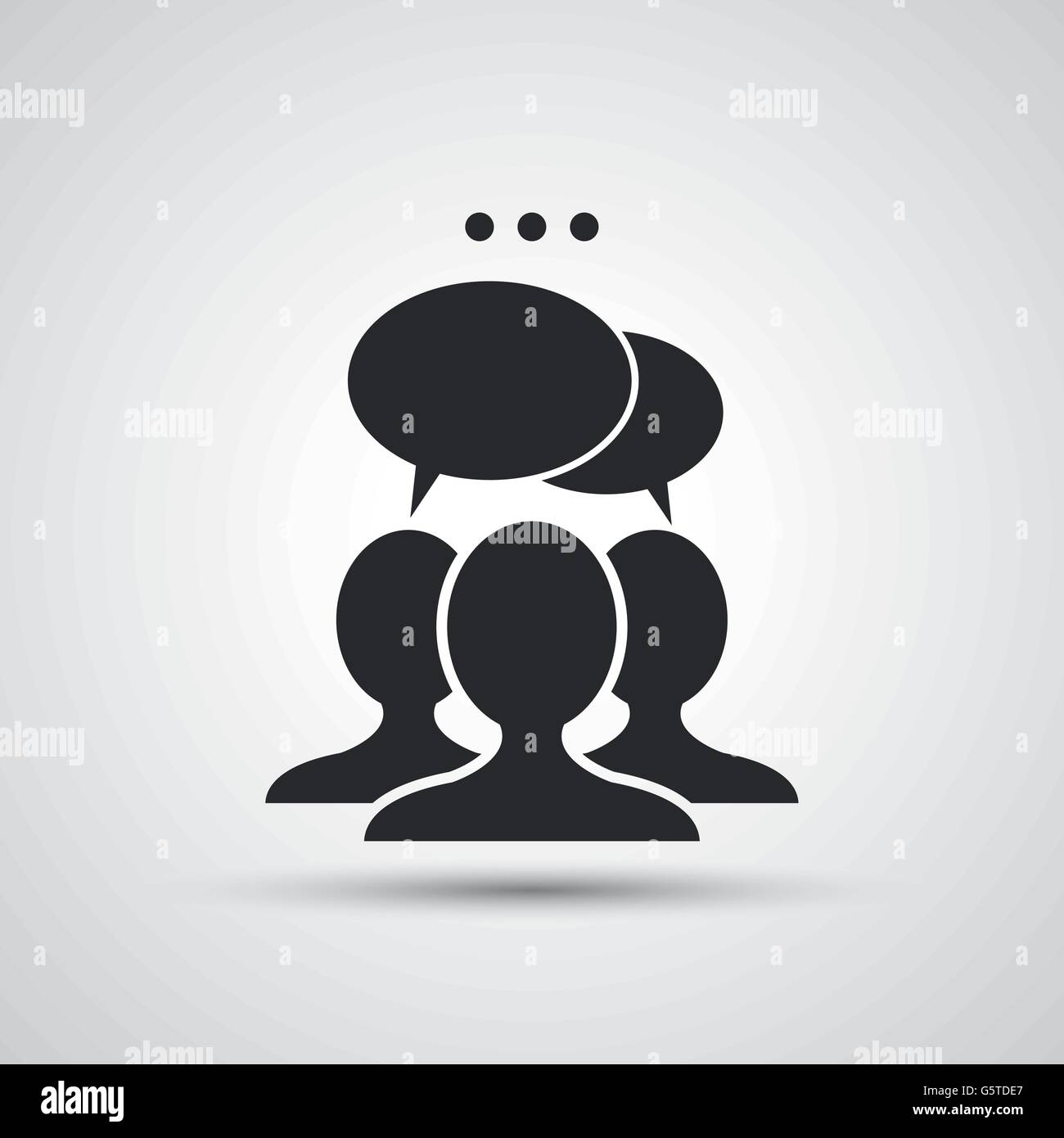 Bubble with pictogram icon. Communication design. vector graphic Stock ...