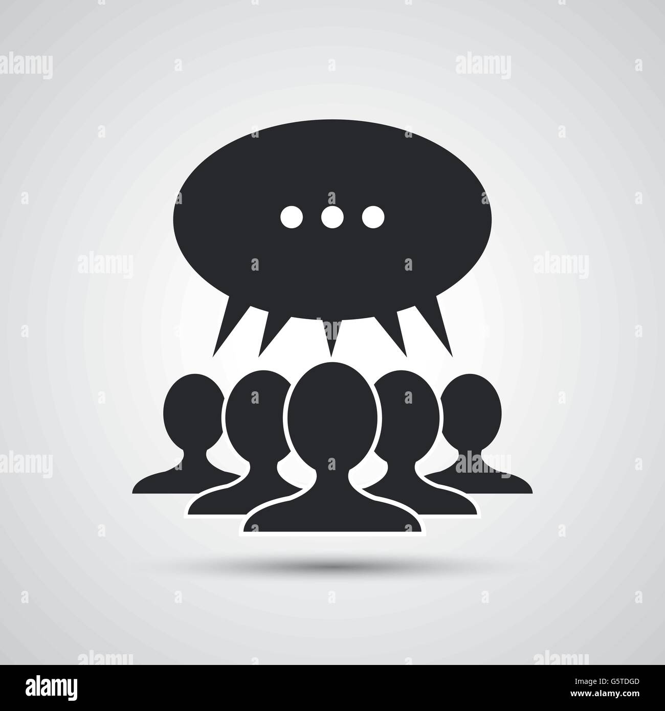 Bubble with pictogram icon. Communication design. vector graphic Stock ...