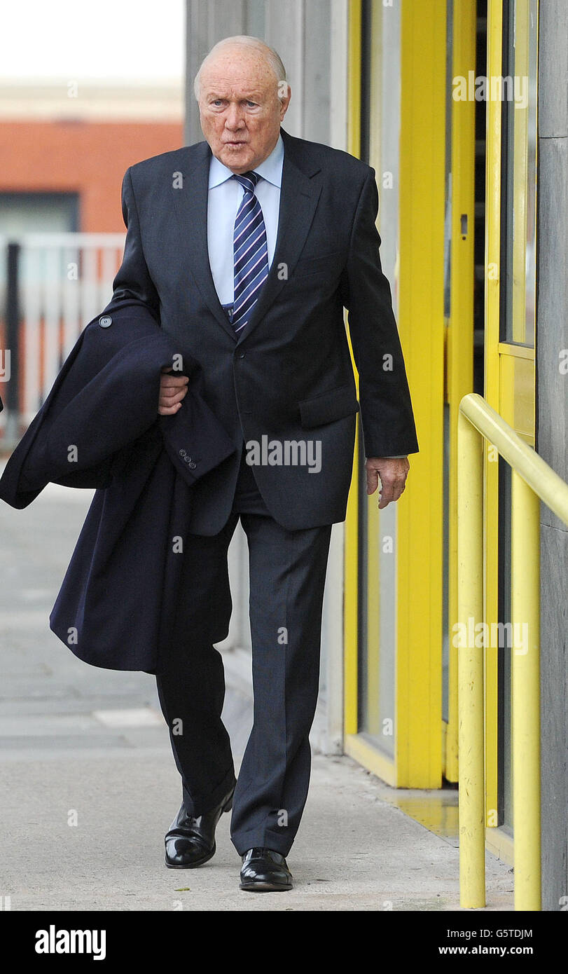 Former TV presenter Stuart Hall, leaves Preston Magistrates Court Stock ...