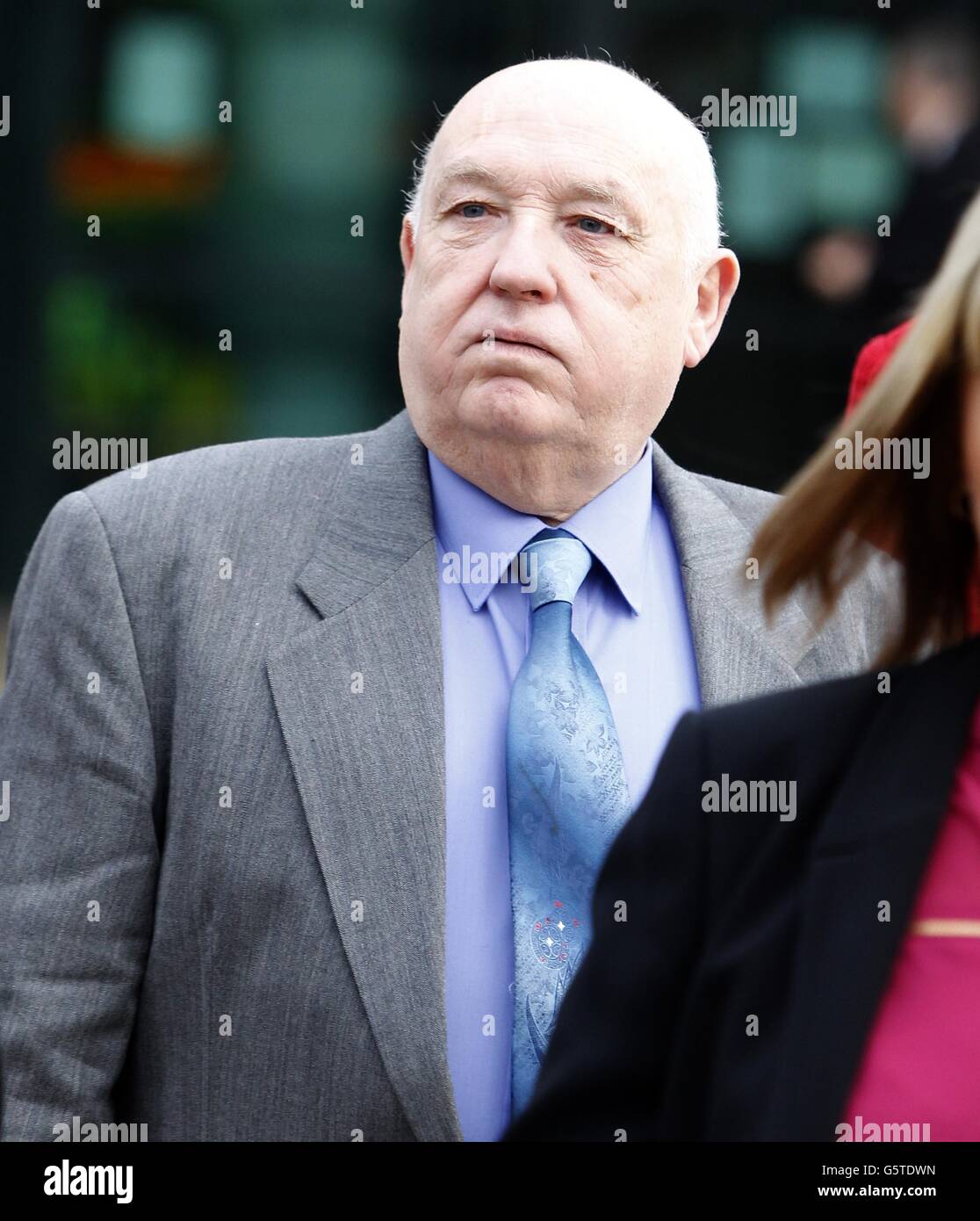 Paul Bone, the father of Pc Fiona Bone, arrives at Preston Crown Court ...