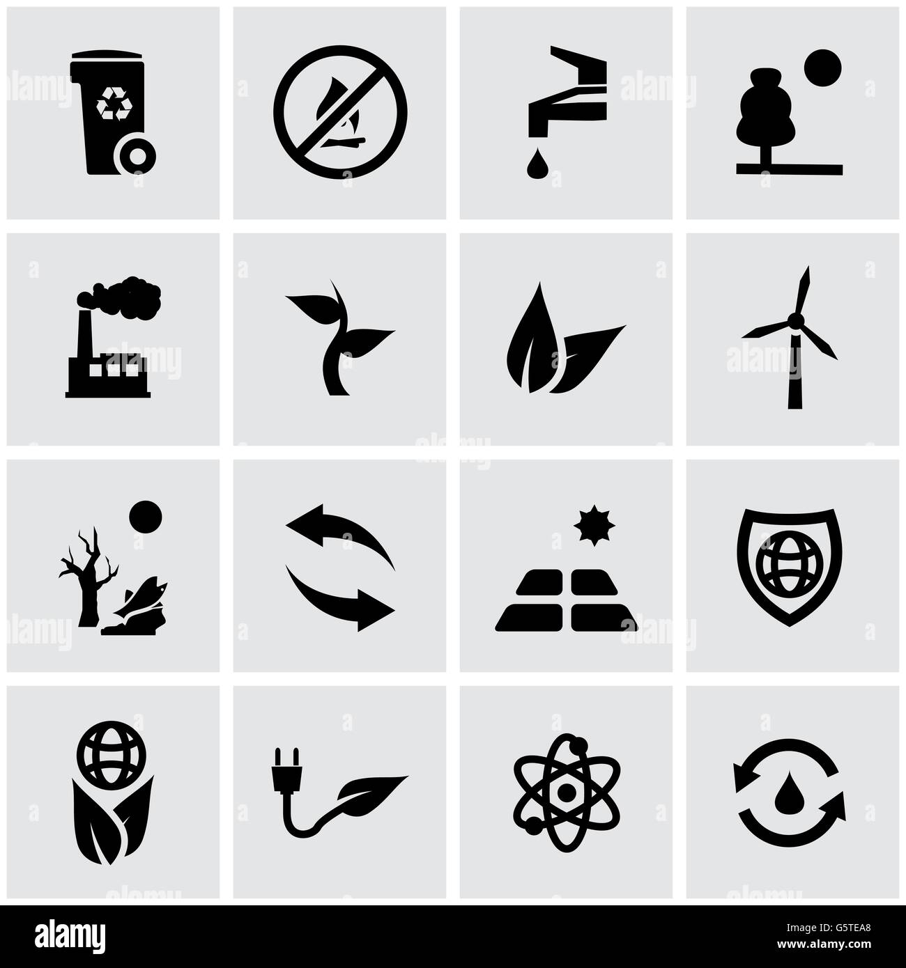 Recycle water icon black Stock Vector Images - Alamy