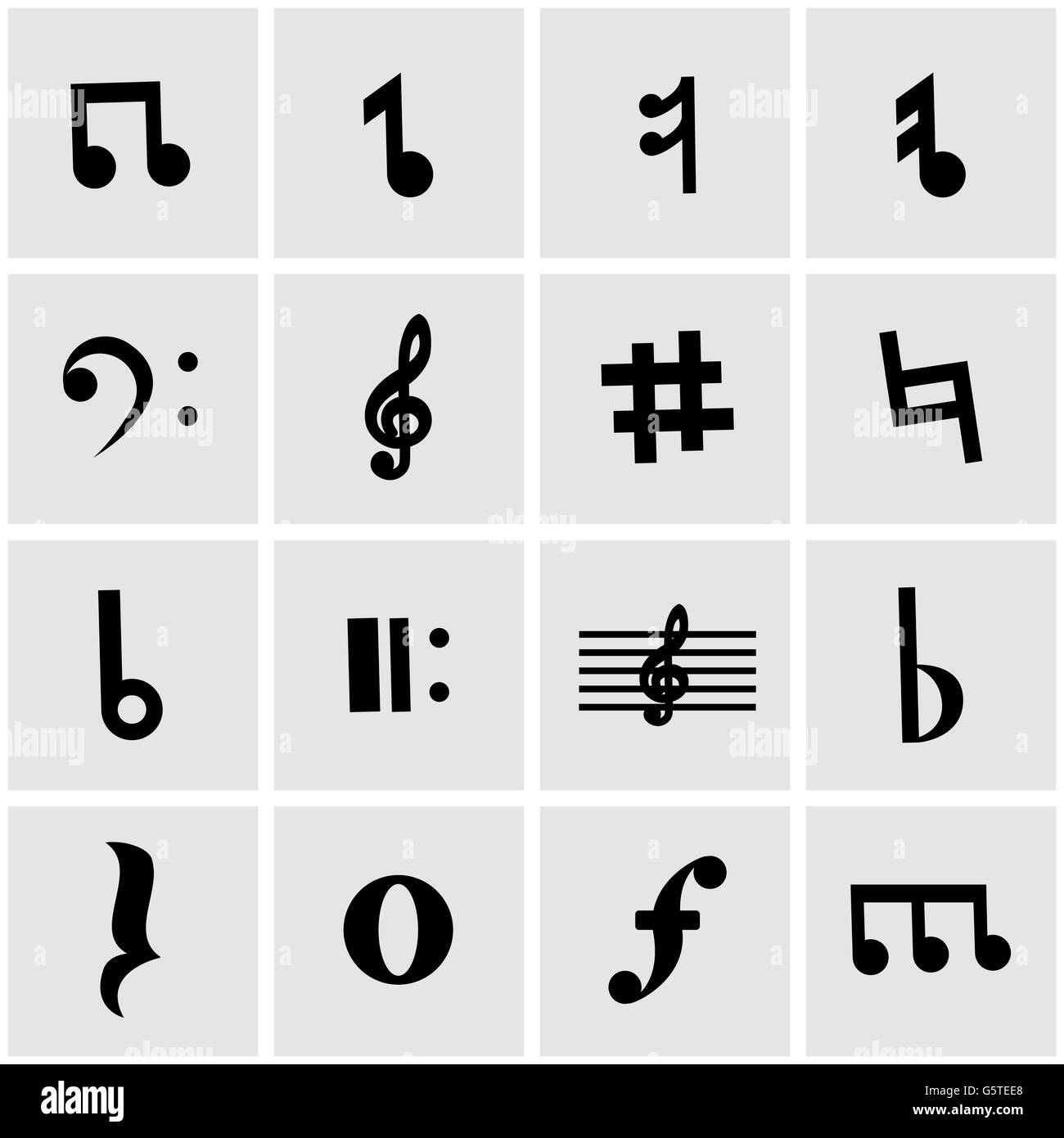 Vector black notes icon set Stock Vector Image & Art - Alamy