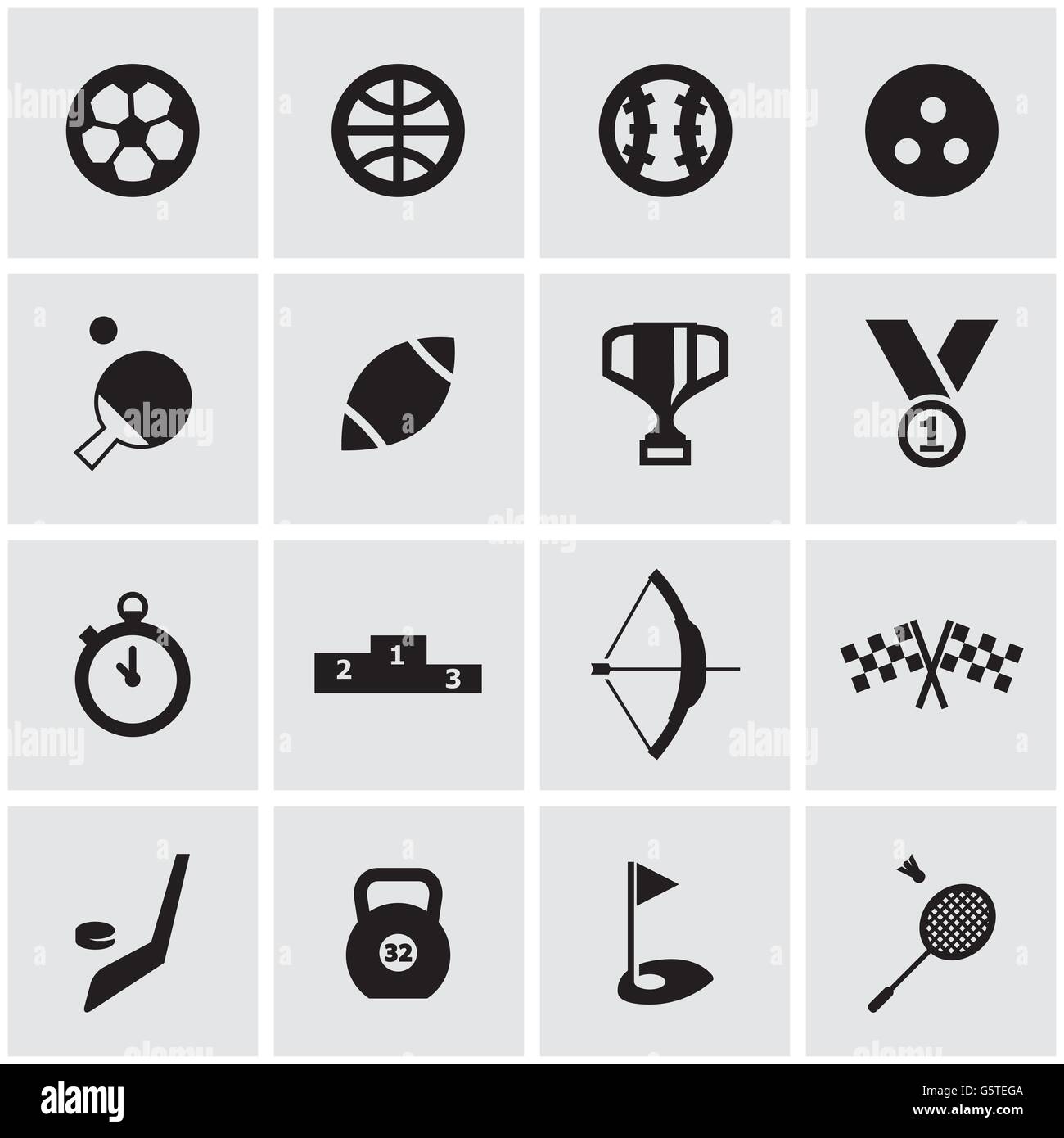 Vector black sport icon set Stock Vector Image & Art - Alamy