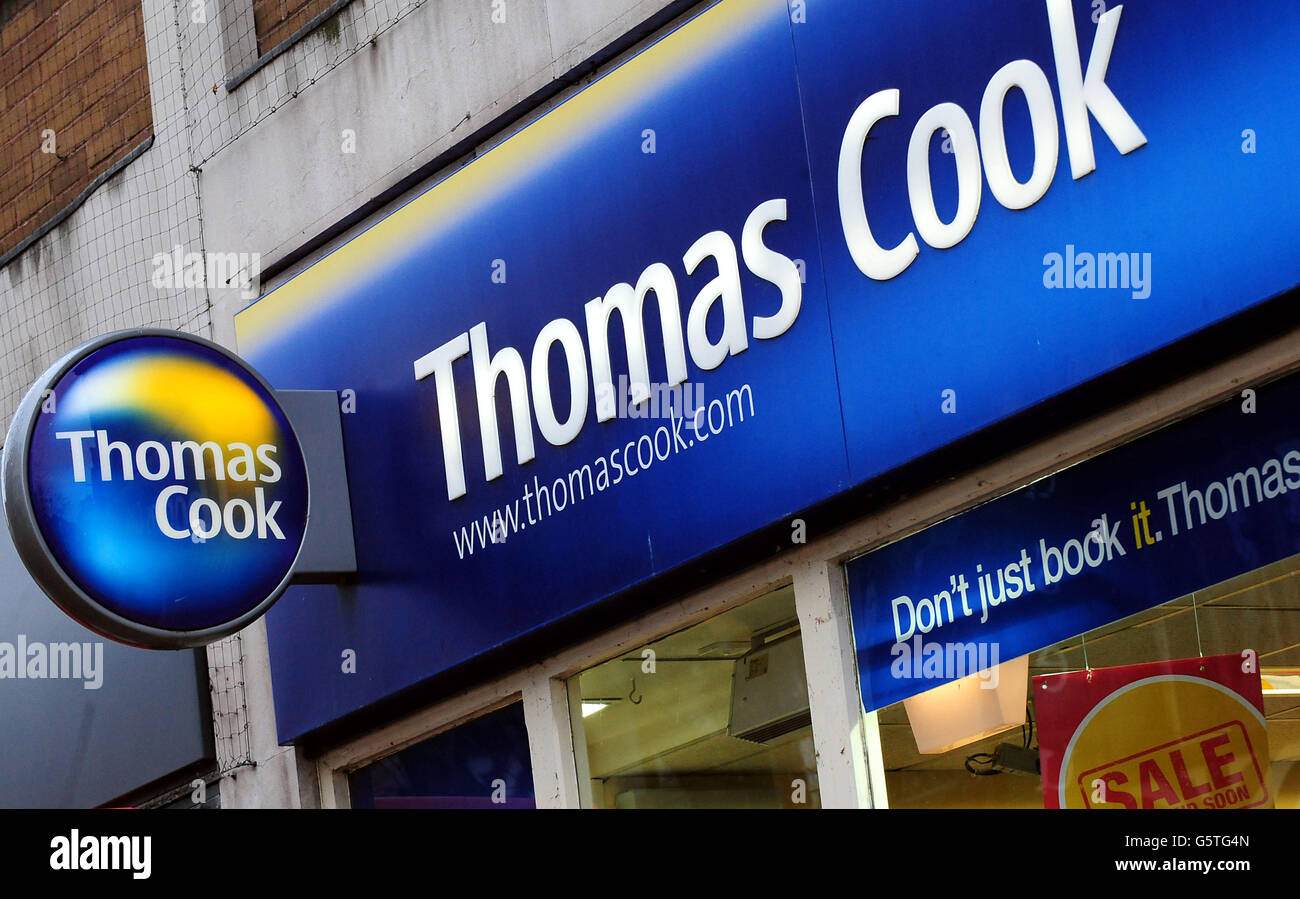 Thomas Cook shop stock. General view of Thomas Cook shop Stock Photo ...