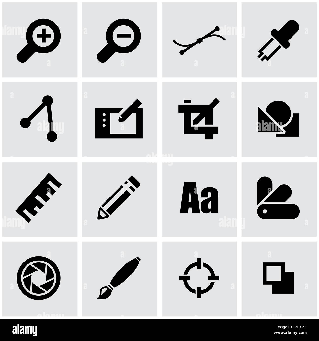 Vector black graphic design icon set Stock Vector Image & Art - Alamy