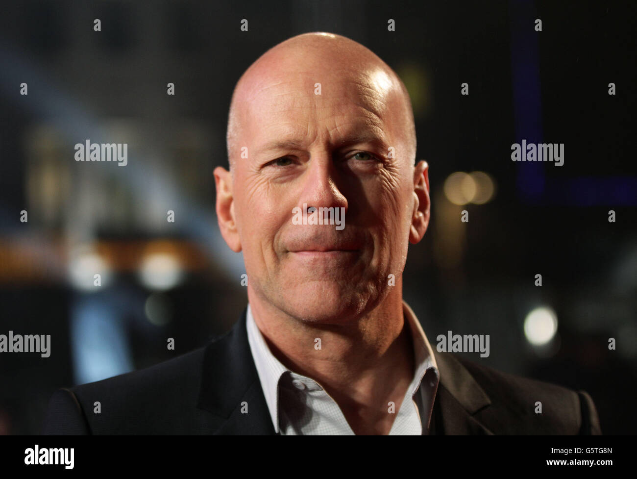 Bruce Willis arriving for the UK film premiere of A Good Day To Die ...