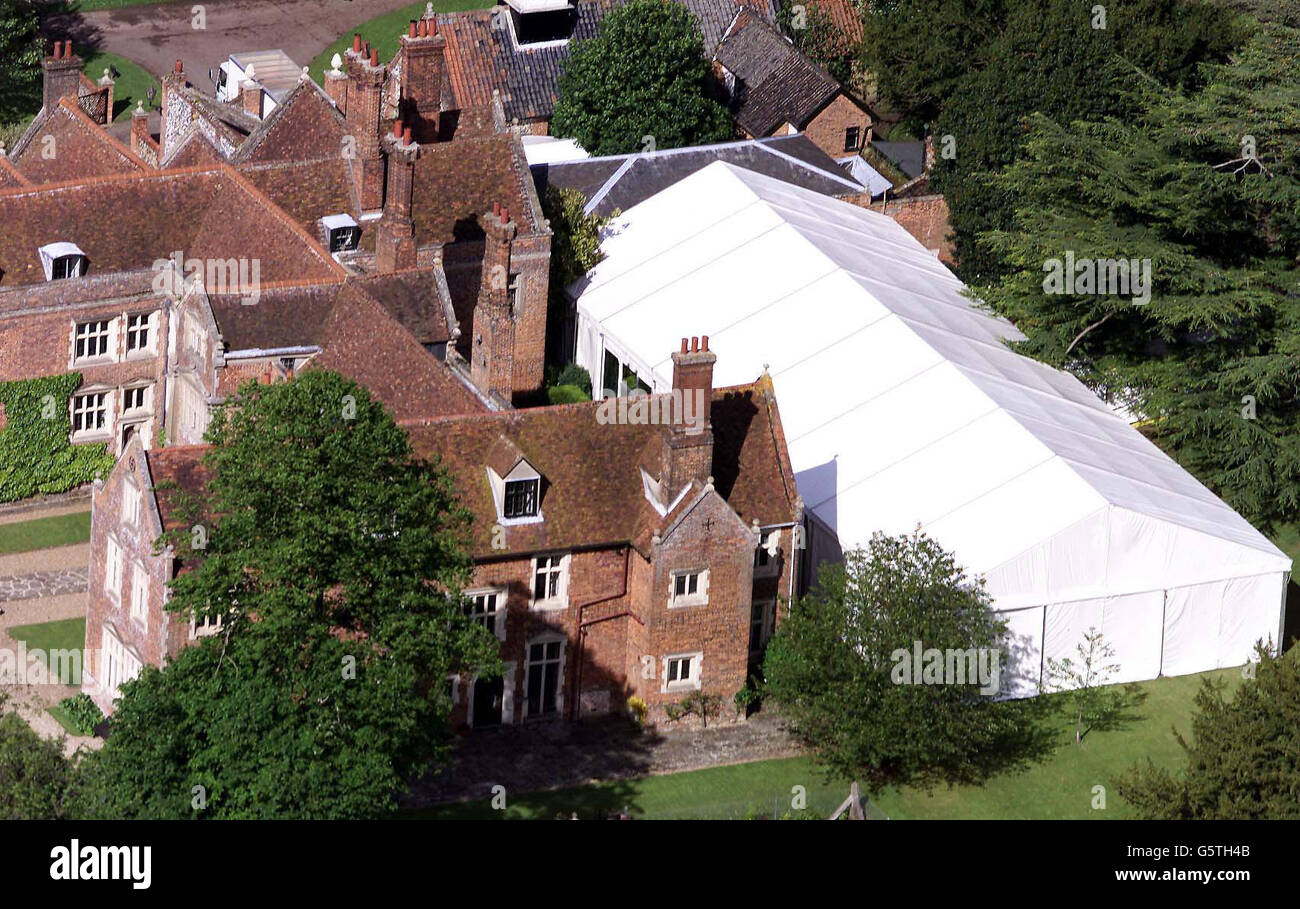 A shot taken from the air of Coldham Hall, Lawshall, Suffolk. Claudia ...
