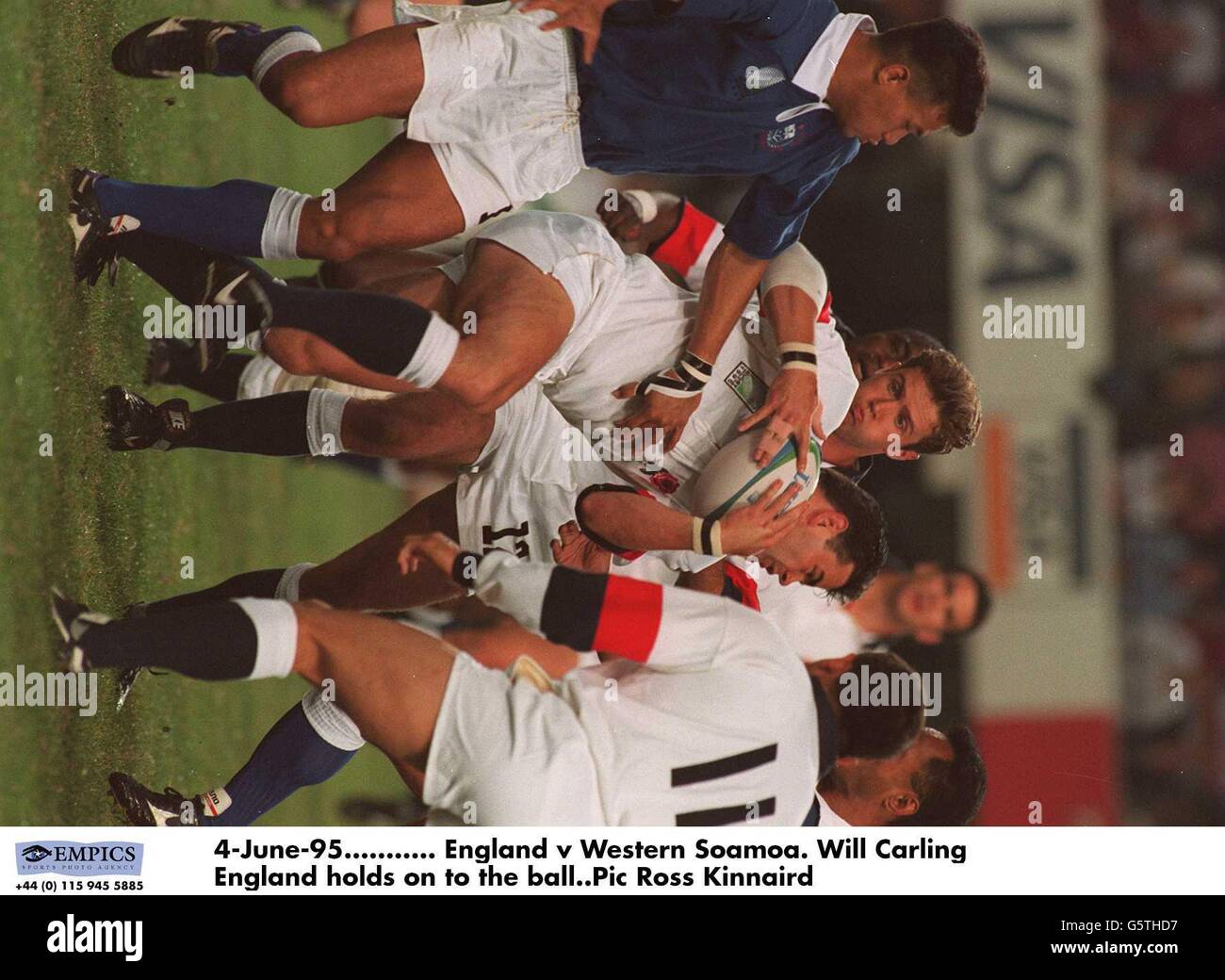 Rugby World Cup 1995 -England v Western Samoa. Will Carling England ...