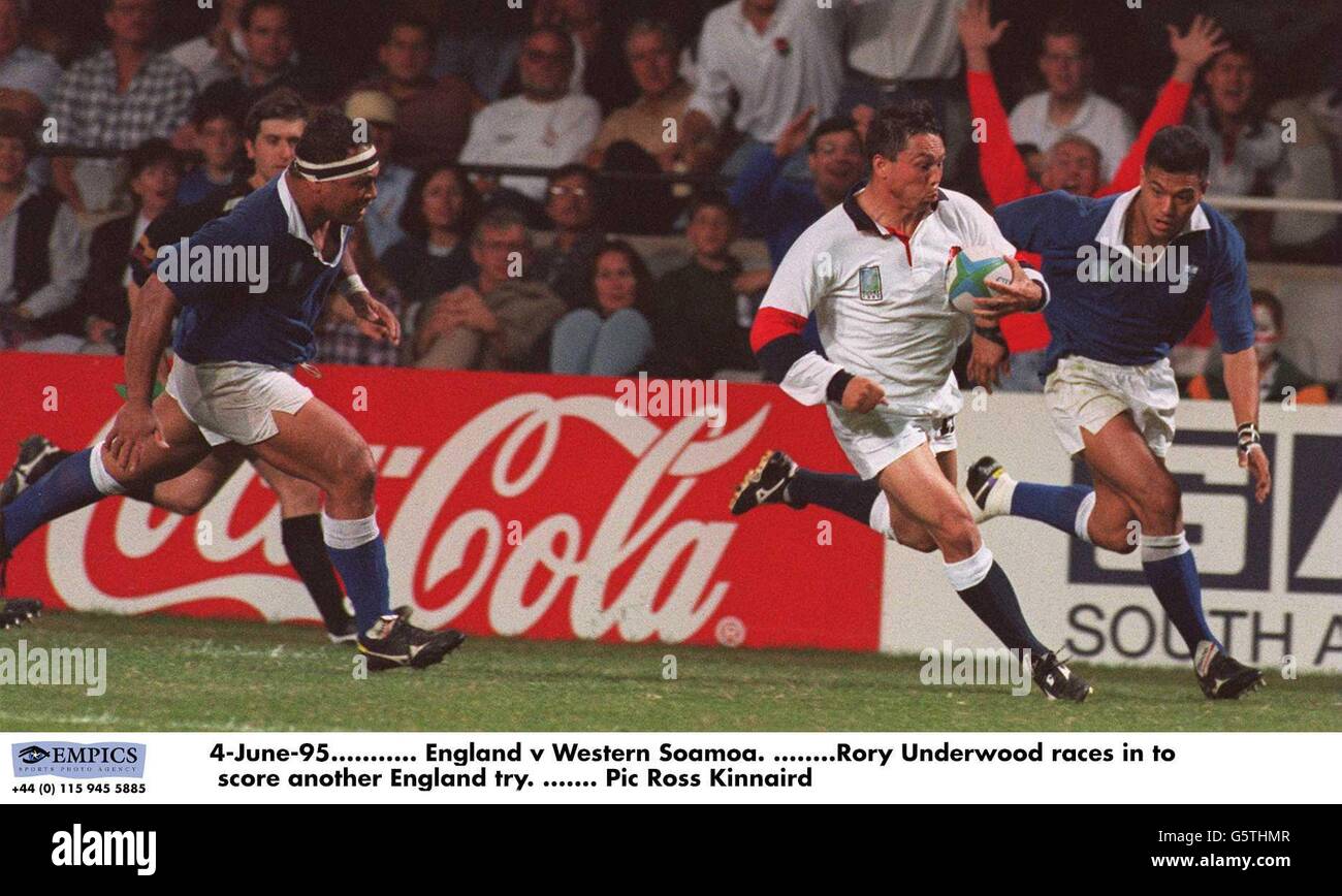 Rugby World Cup 1995 - England v Western Samoa Stock Photo - Alamy