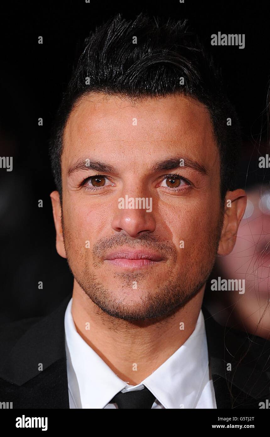 Peter andre arriving national television awards o arena hi-res stock ...
