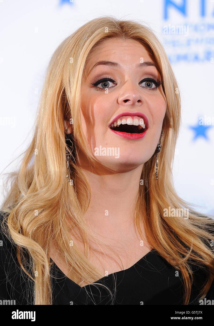 Holly willoughby in press room 2013 national television o2 arena hi-res ...