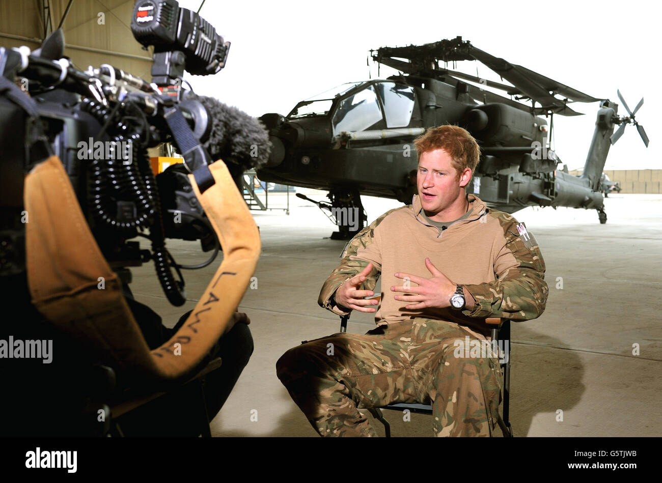 Prince Harry tour of duty in Afghanistan Stock Photo - Alamy