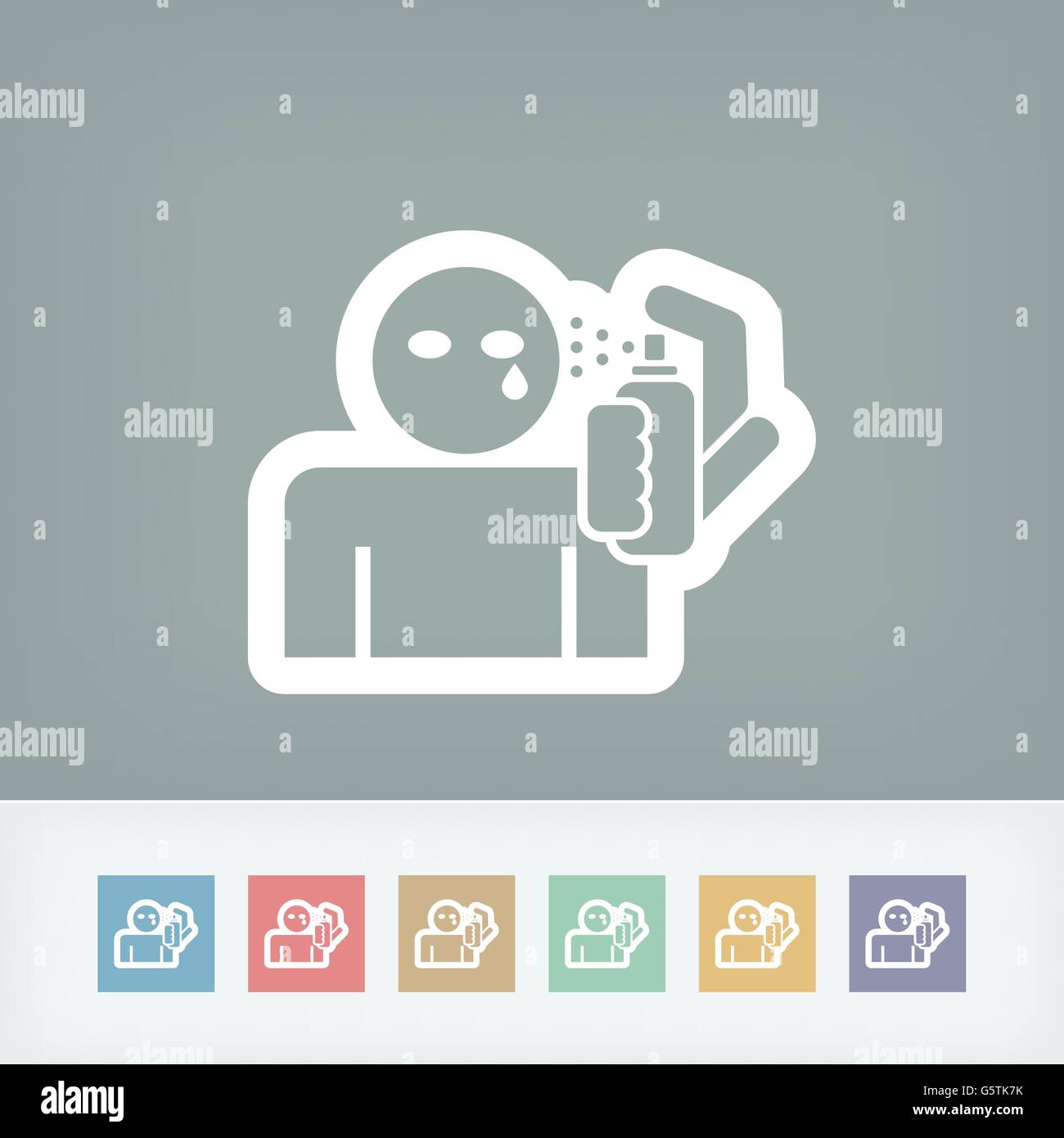 Holding pepper spray Stock Vector Images - Alamy