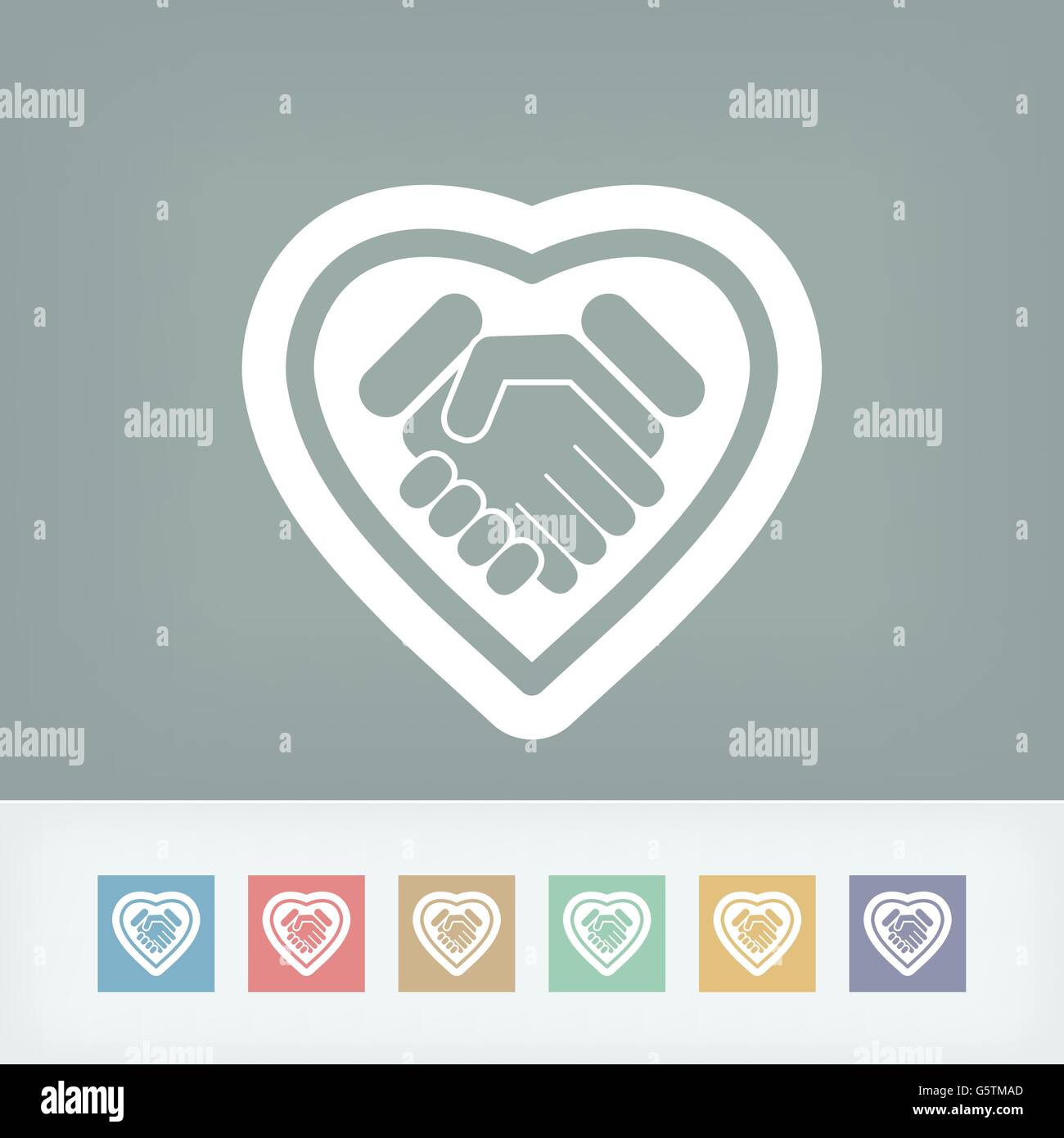 Love handshake minimal icon Stock Vector Image & Art - Alamy