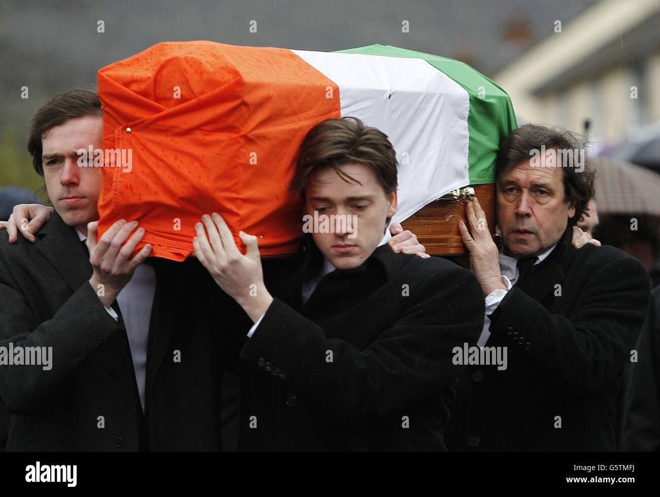 Dolours Price's coffin is carried from her family home Slievegallion ...