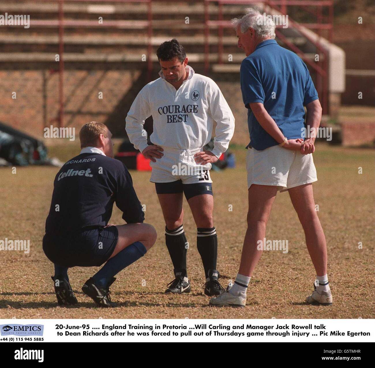 Rugby Union World Cup 1995 -England Training Stock Photo - Alamy