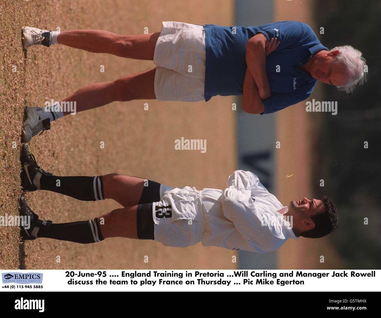 Rugby Union World Cup 1995 -England Training Stock Photo - Alamy