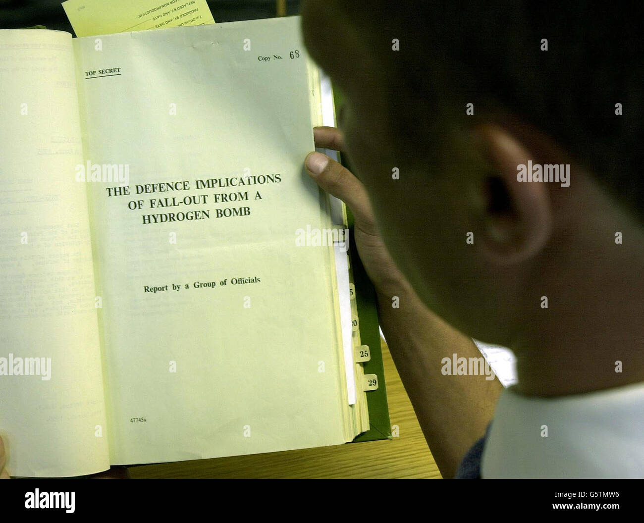 Documents released, at the Public Records Office in Kew, London. The ...