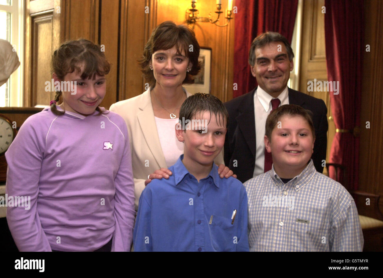Cherie Blair, wife of British Prime Minister Tony Blair hosts a tea ...