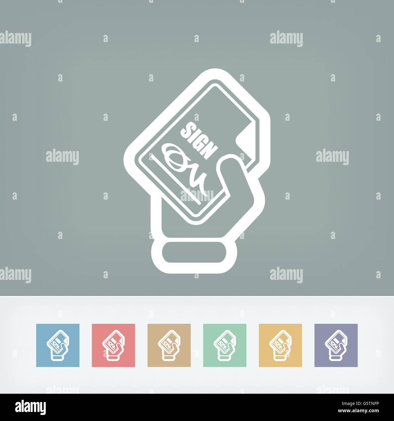 Sign on document icon Stock Vector Image & Art - Alamy