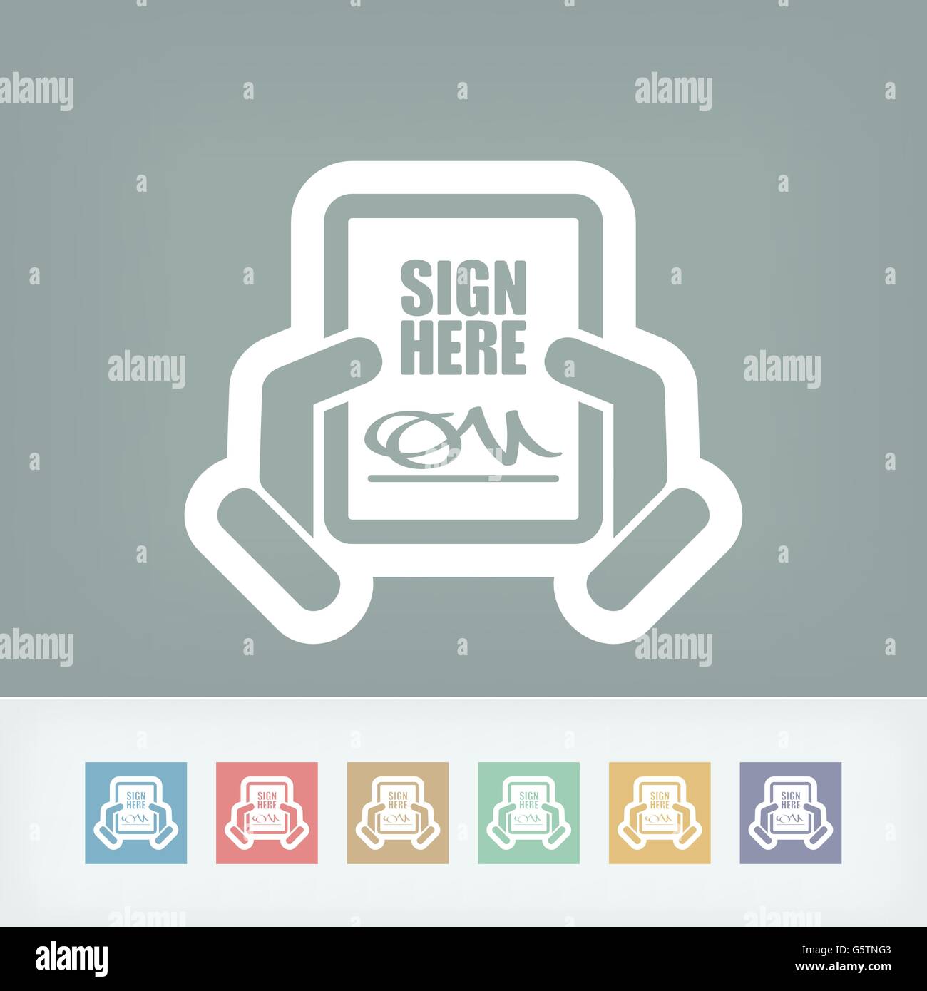 Sign on document icon Stock Vector Image & Art - Alamy
