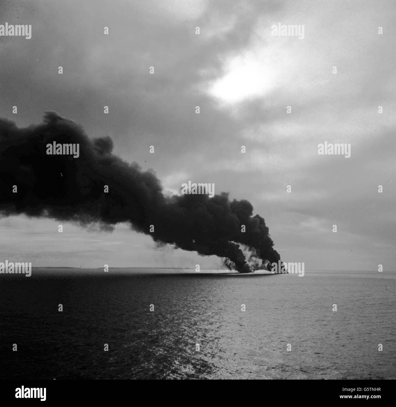 Smoke columns Black and White Stock Photos & Images - Alamy