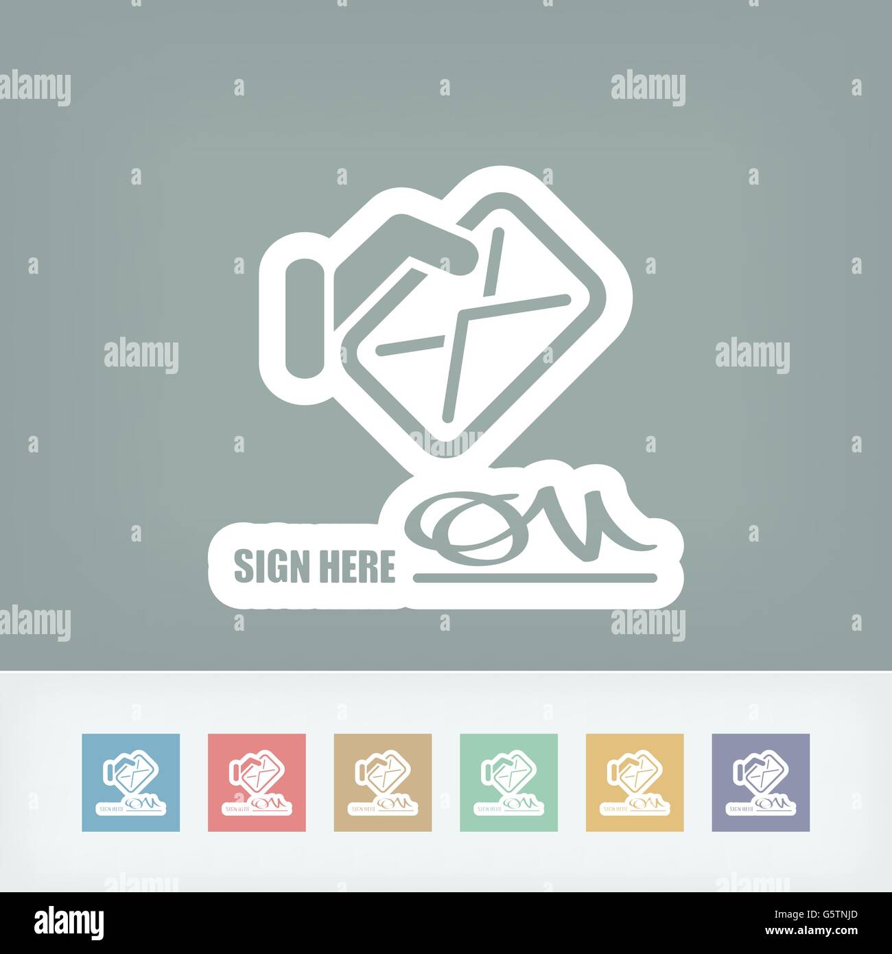 Signing up for receipt Stock Vector Images - Alamy