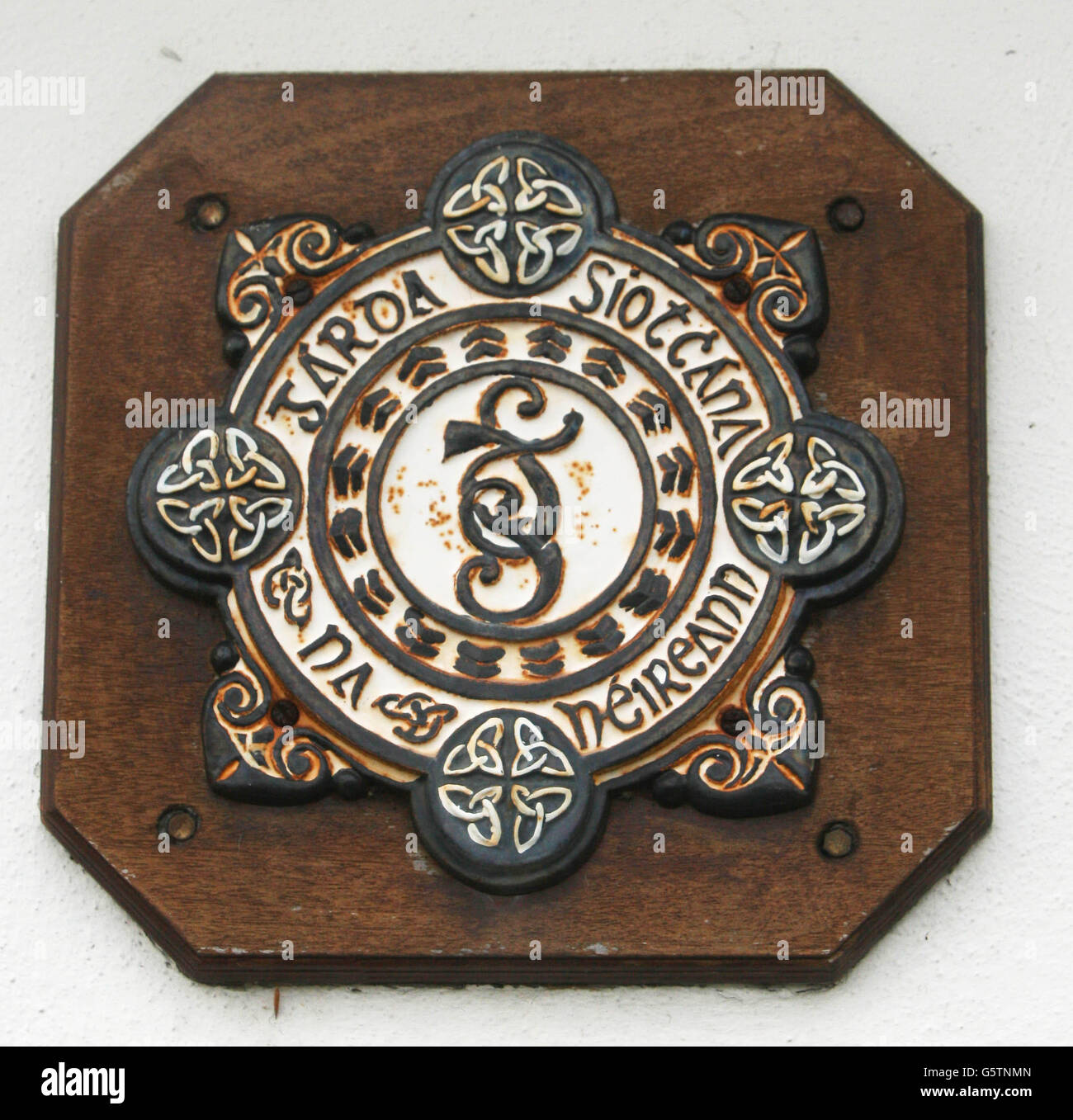 A general view of a sign at Kill station, Kildare, on the day the ...