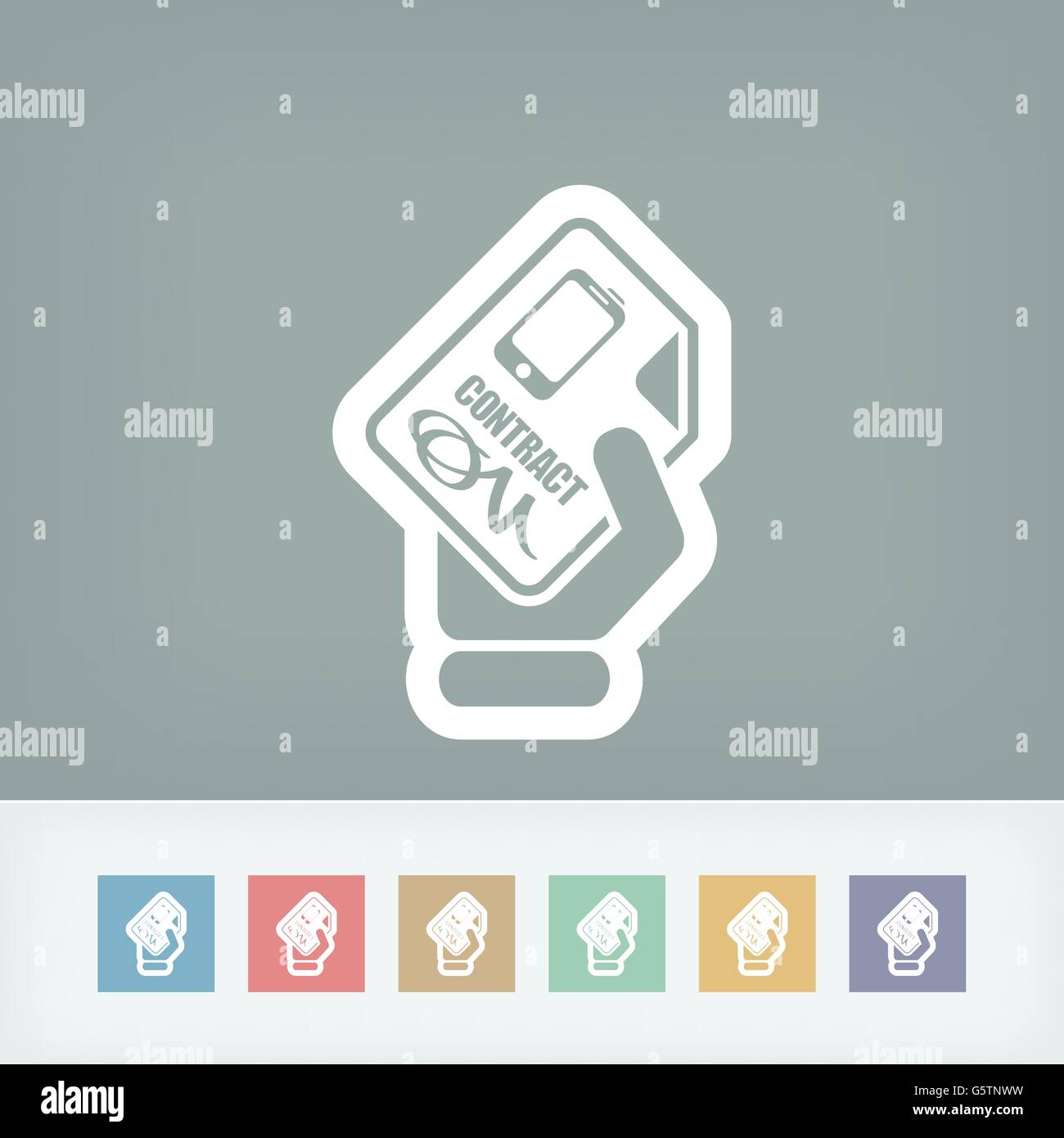 Smartphone contract icon Stock Vector Image & Art - Alamy