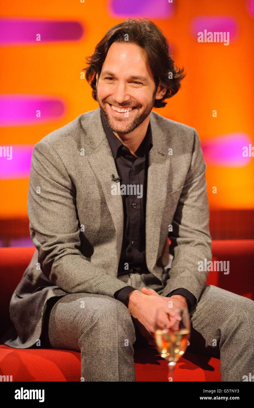 Paul Rudd during the filming of the Graham Norton Show at The London ...